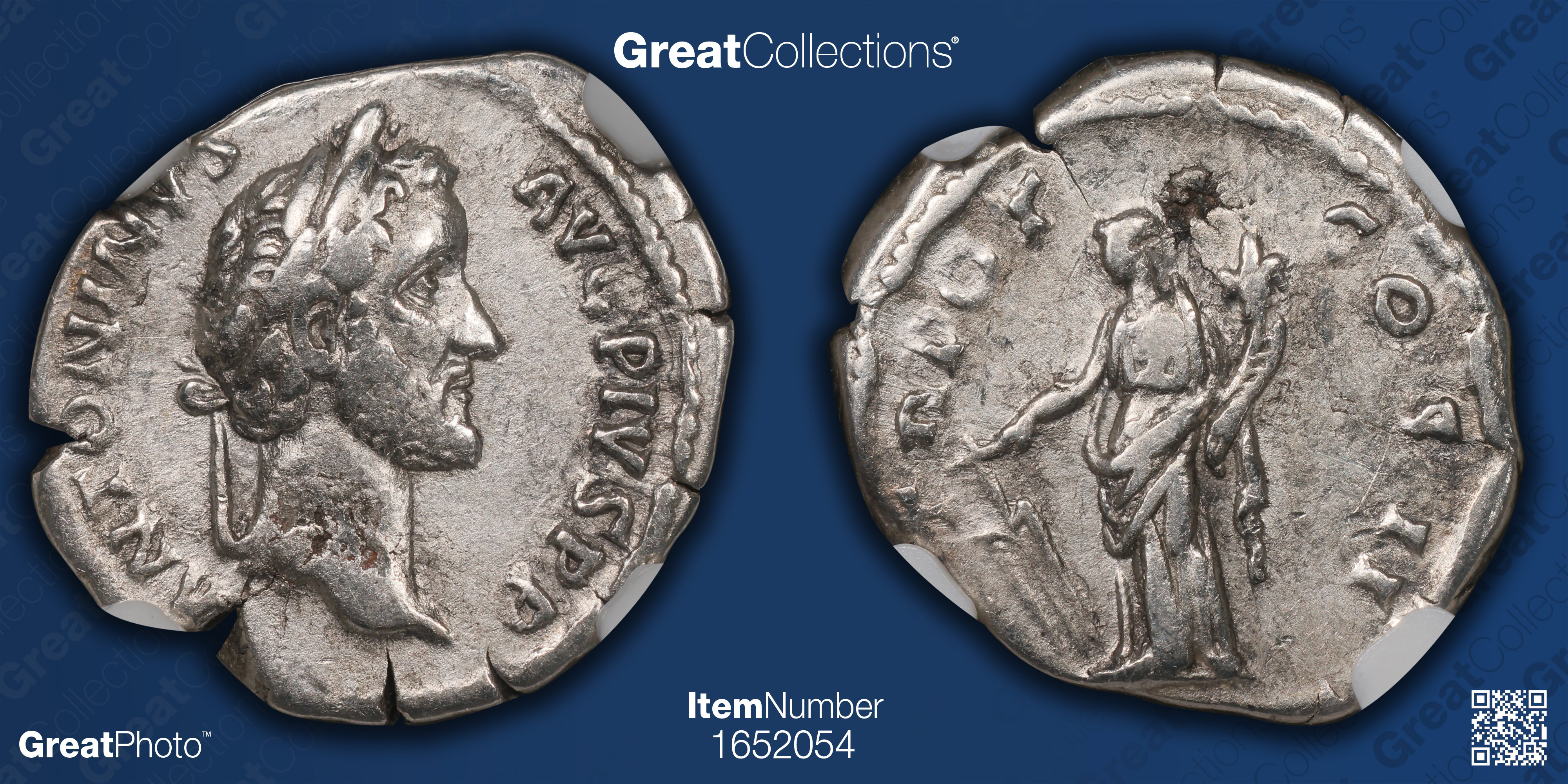 Ancient Roman Empire, Antoninus Pius (A.D. 138-161) A.D. 139 AR ...