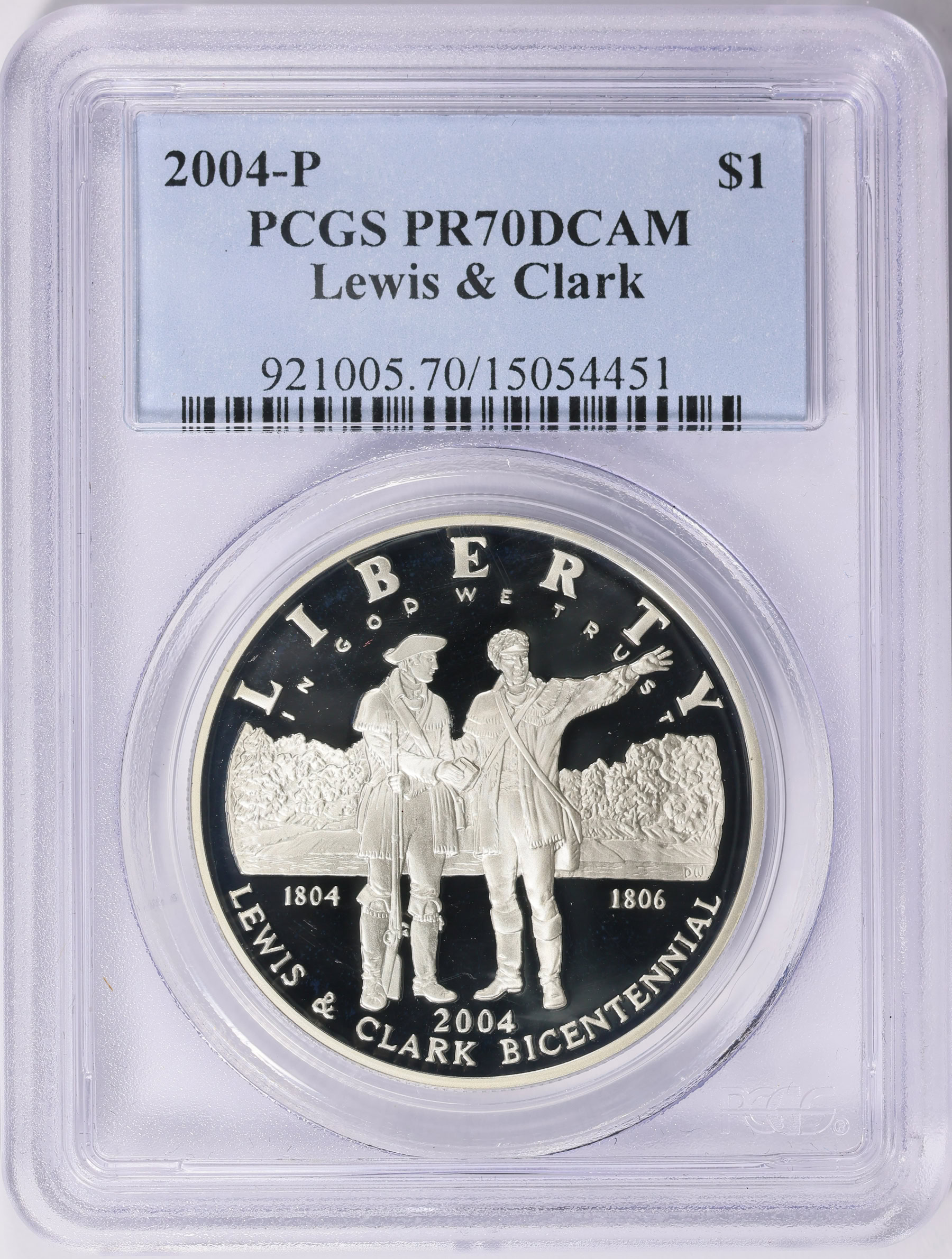 2004-P Lewis and Clark Bicentennial Silver Dollar PCGS Proof-70 DCAM ...