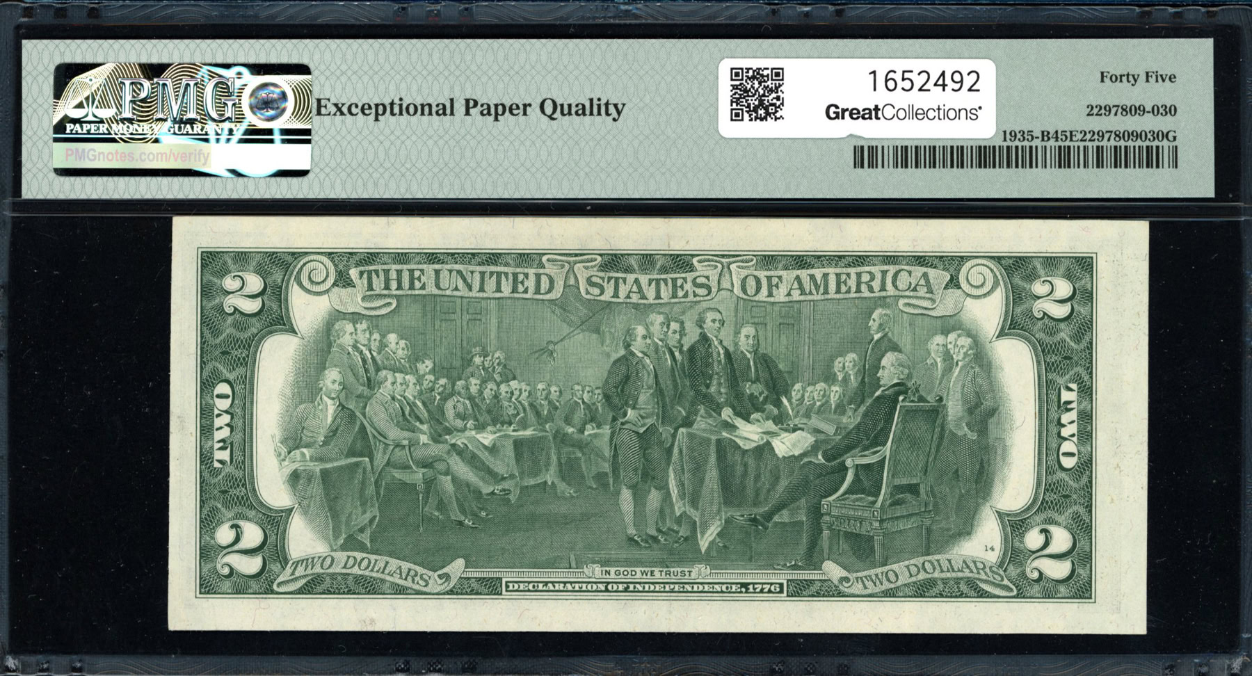 Fr. 1935-B (BA Block) 1976 $2 New York Federal Reserve Error Note Ink ...