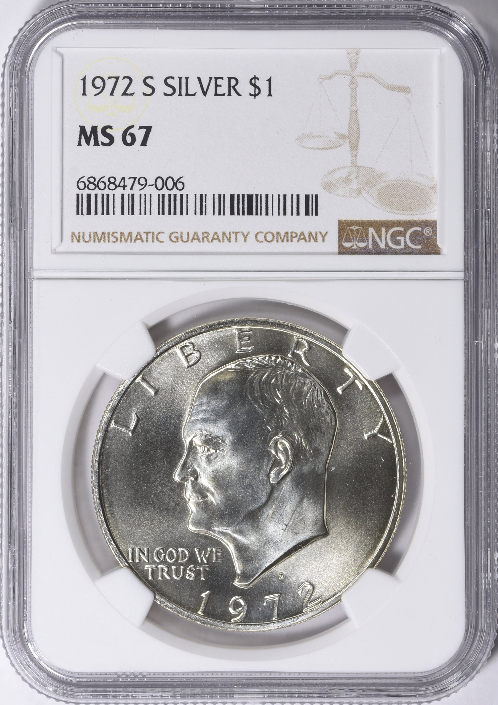 1972-S Eisenhower Dollar Silver NGC MS-67 (Item 1653017 ...