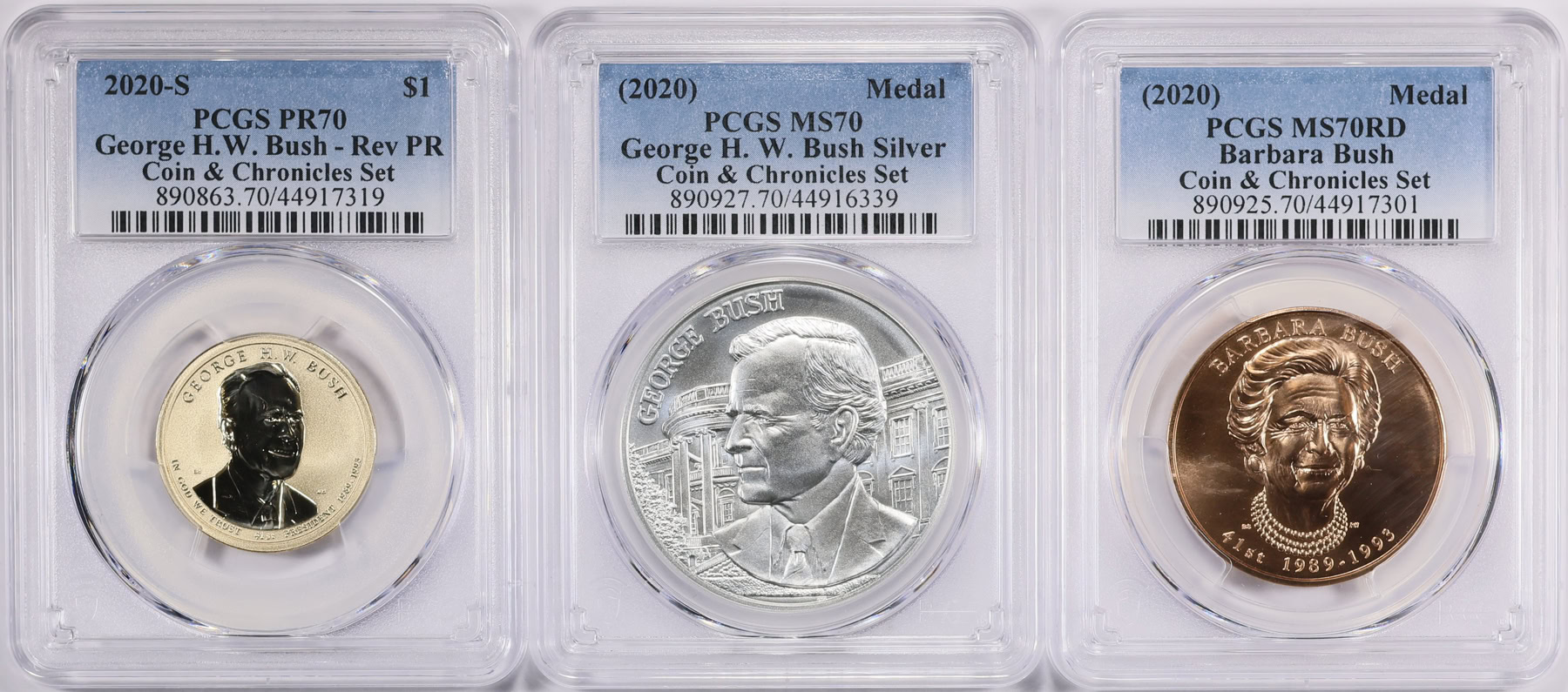 2020-S Presidential Dollar George H.W. Bush Reverse Proof With Silver ...