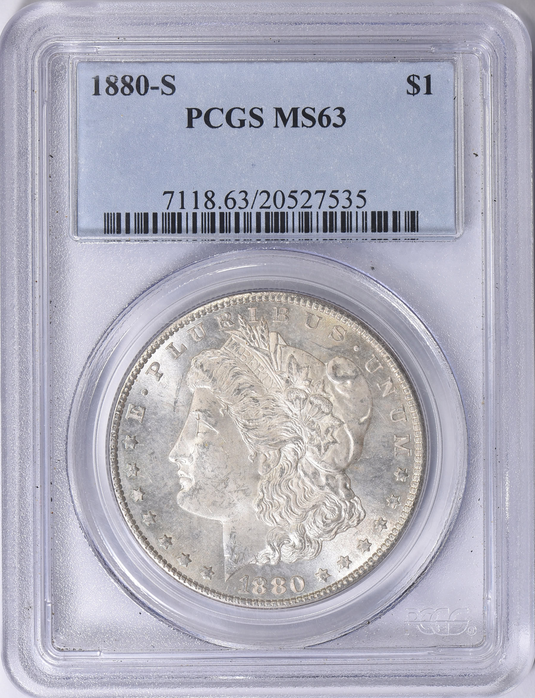 1880-S Morgan Silver Dollar PCGS MS-63 (Item 1653453) | GreatCollections Coin Auctions