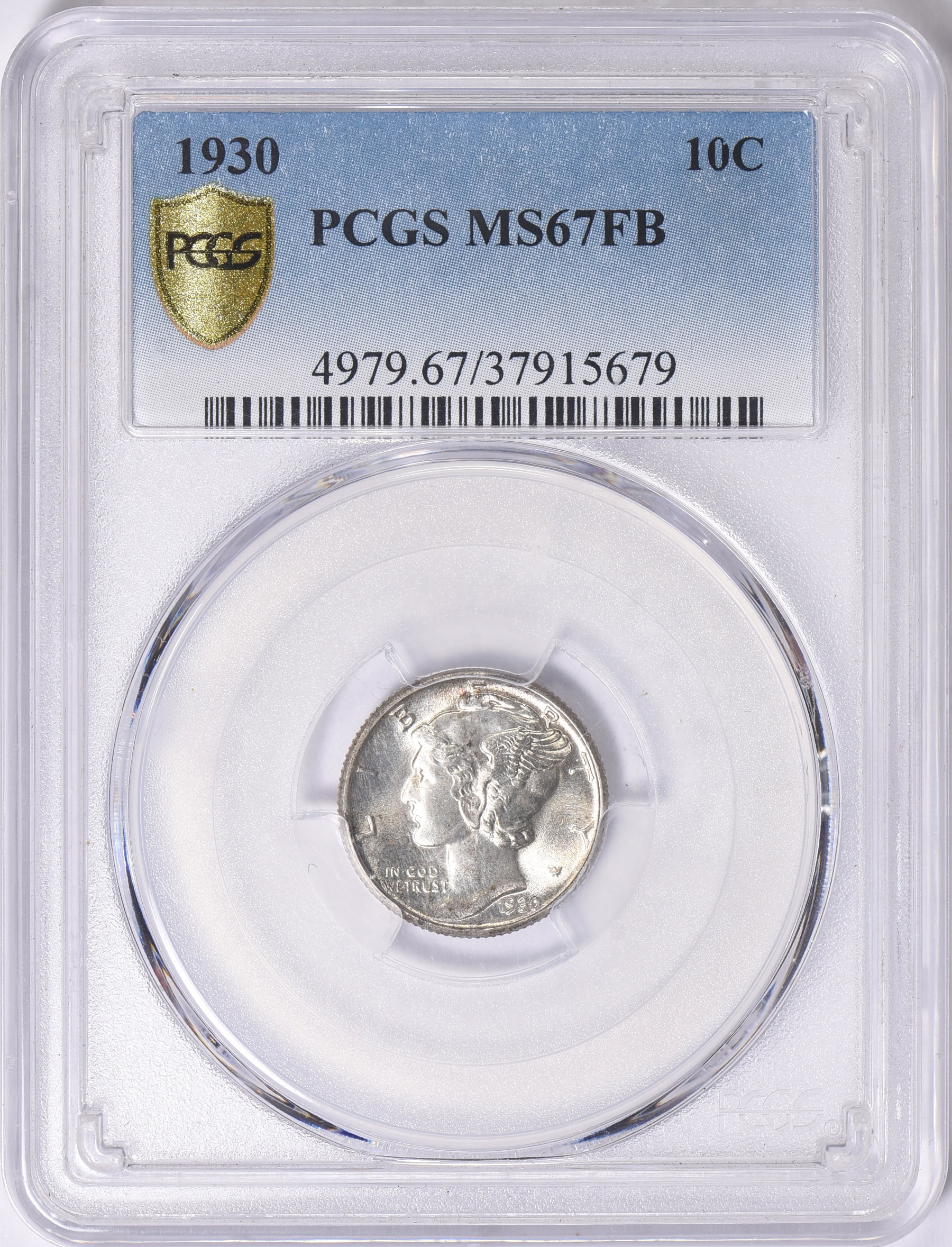 1930 Mercury Dime PCGS MS-67 FB (Item 1653632) | GreatCollections Coin ...