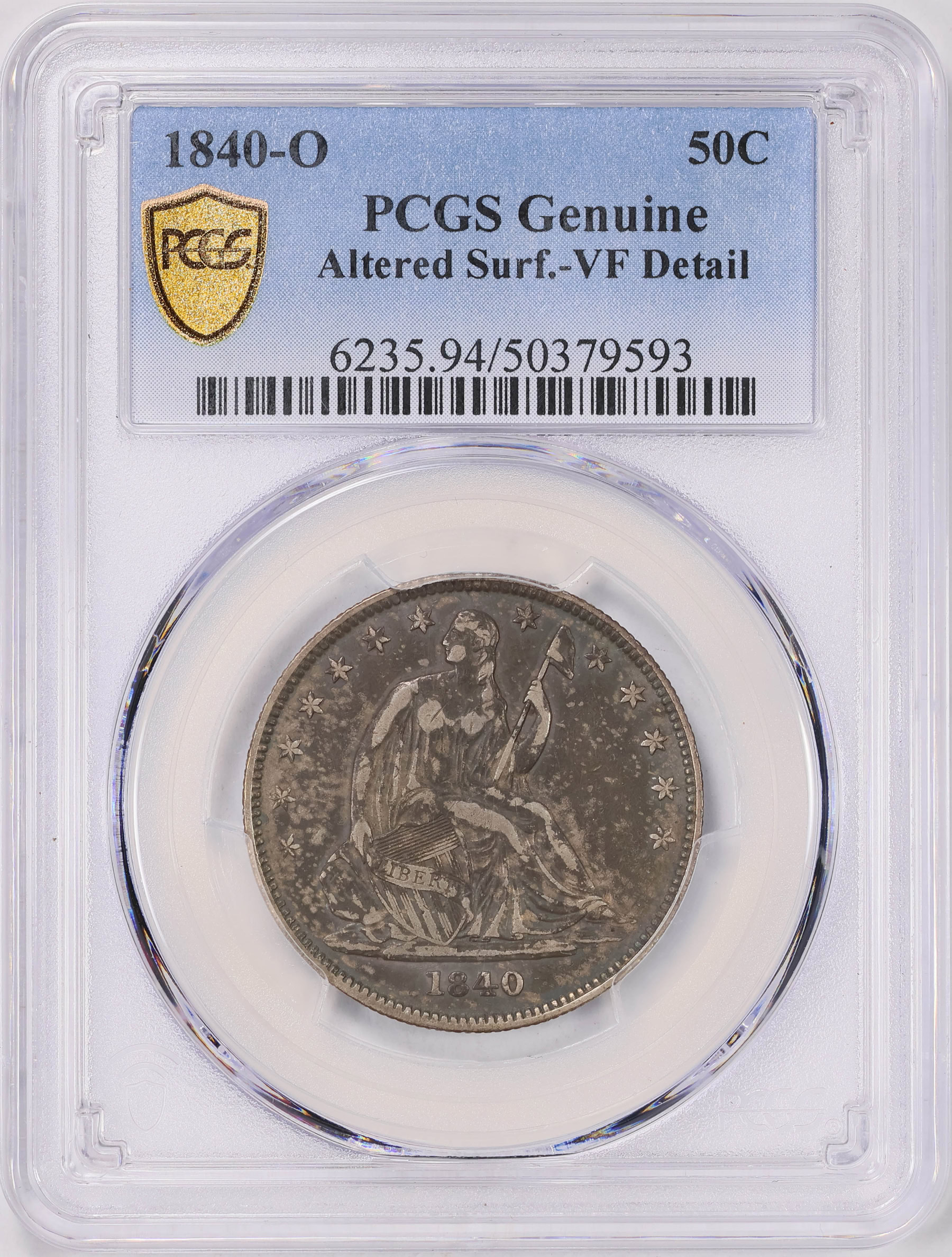 1840-O Seated Liberty Half Dollar PCGS Genuine VF Details (Item 1653733) | GreatCollections Coin ...