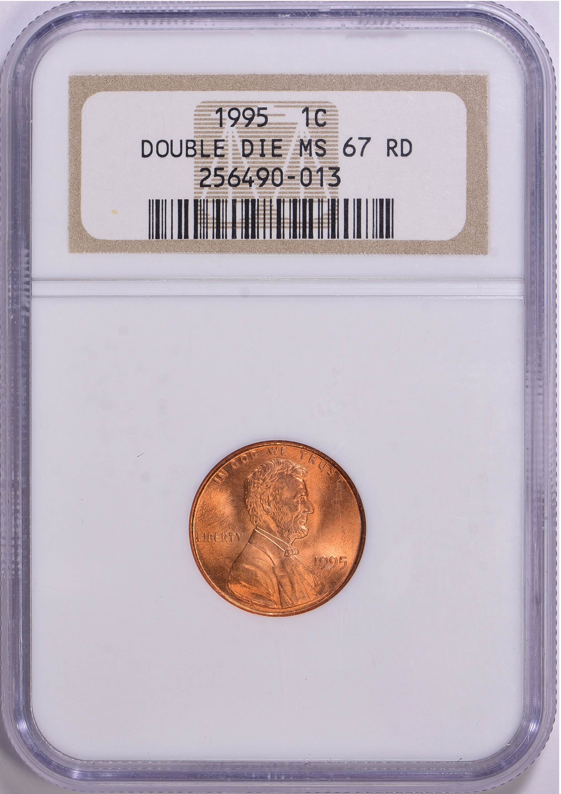 1995 Lincoln Cent Doubled Die Obverse NGC MS-67 RD (Item 1654644 ...