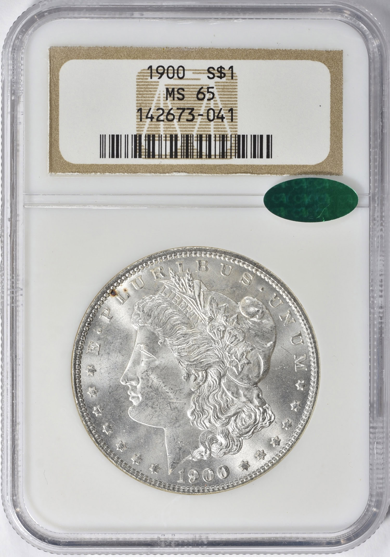 1900 Morgan Silver Dollar NGC MS-65 (CAC Green) (Item 1654995 ...