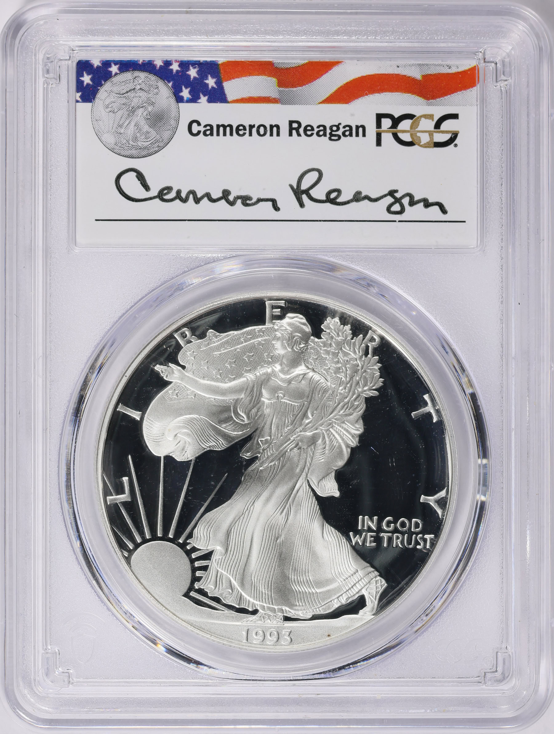 1993-P $1 Silver Eagle Reagan Legacy Series PCGS Proof-70 DCAM (Cameron ...