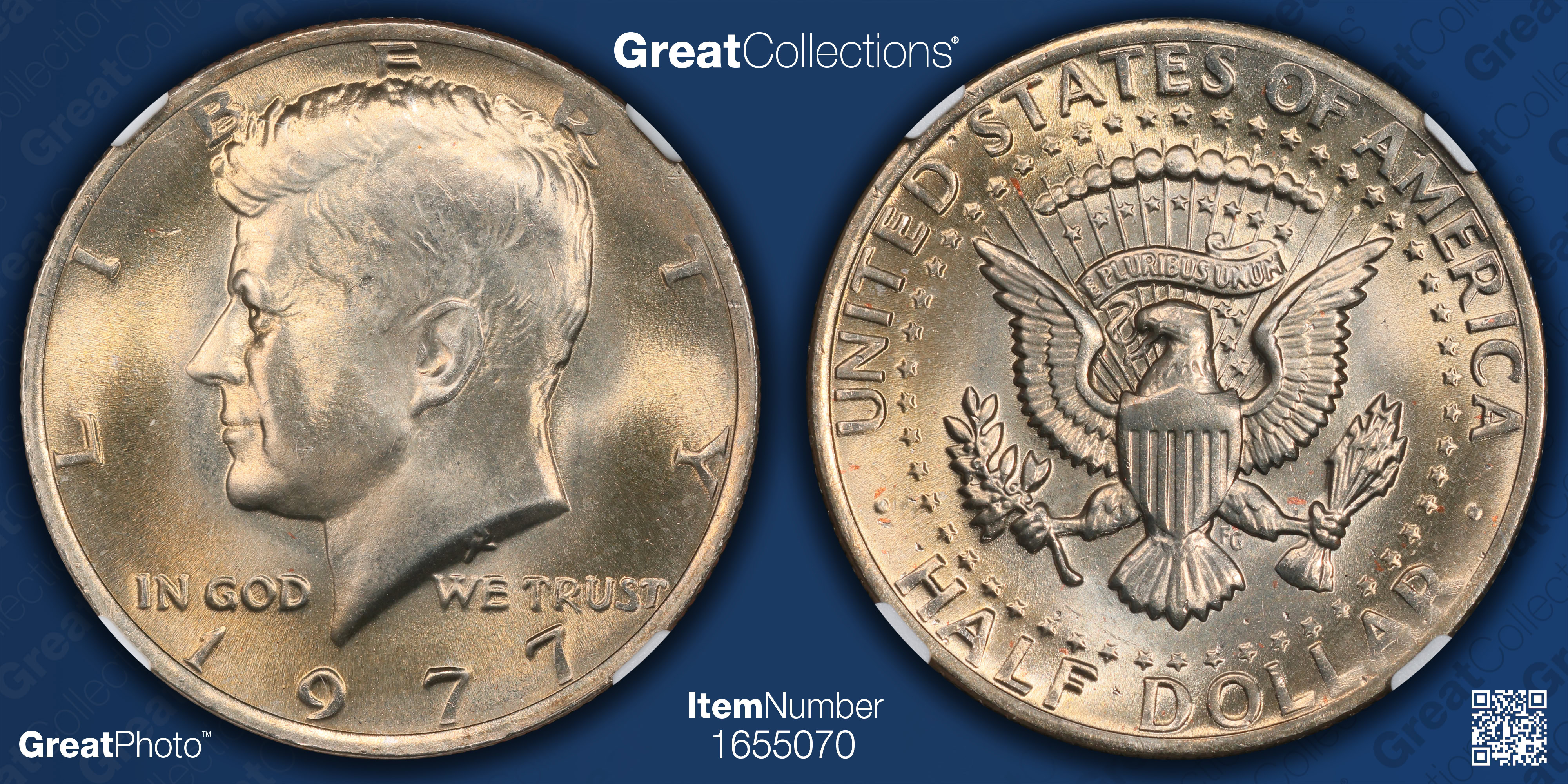 1977 Kennedy Half Dollar NGC MS-67+ (Item 1655070) | GreatCollections ...