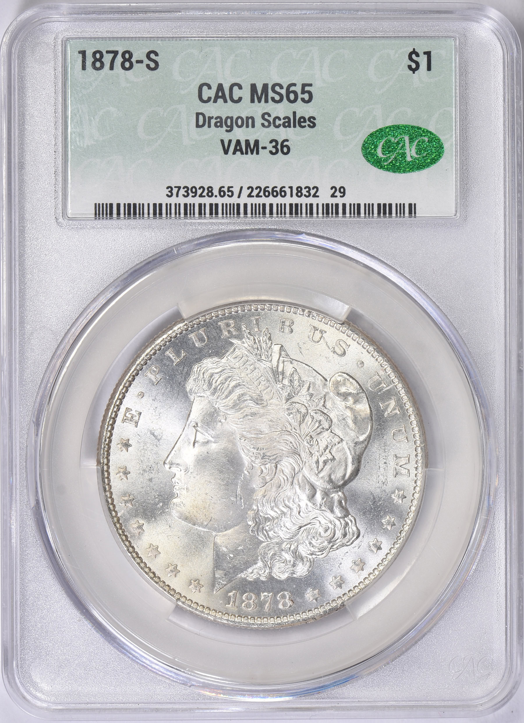 1878-S Morgan Silver Dollar VAM-36 Dragon Scales CACG MS-65 (Item ...