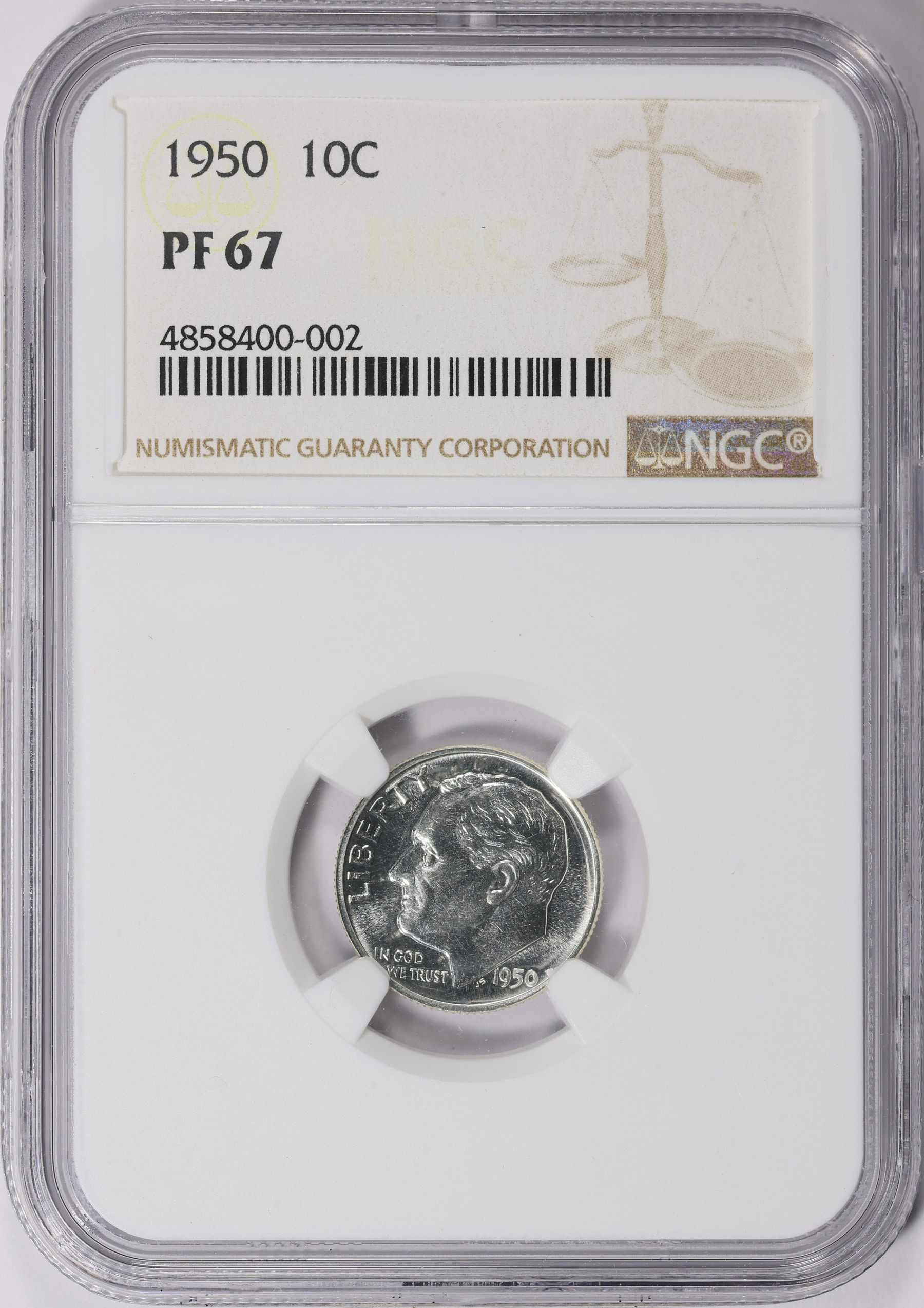 1950 Roosevelt Dime NGC Proof-67 (Item 1655201) | GreatCollections Coin ...