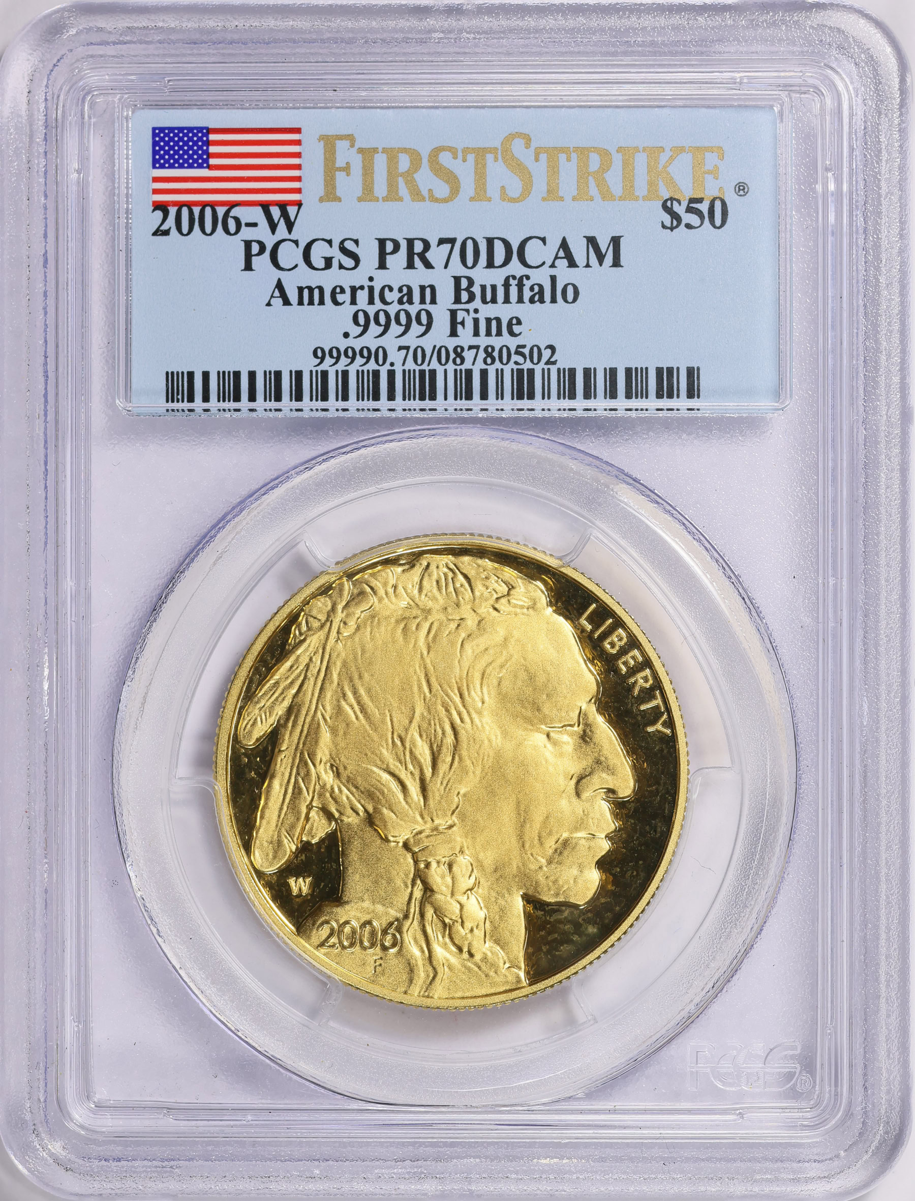 2006-W $50 One-Ounce Gold American Buffalo First Strike PCGS Proof-70 DCAM (Item 1655367 ...