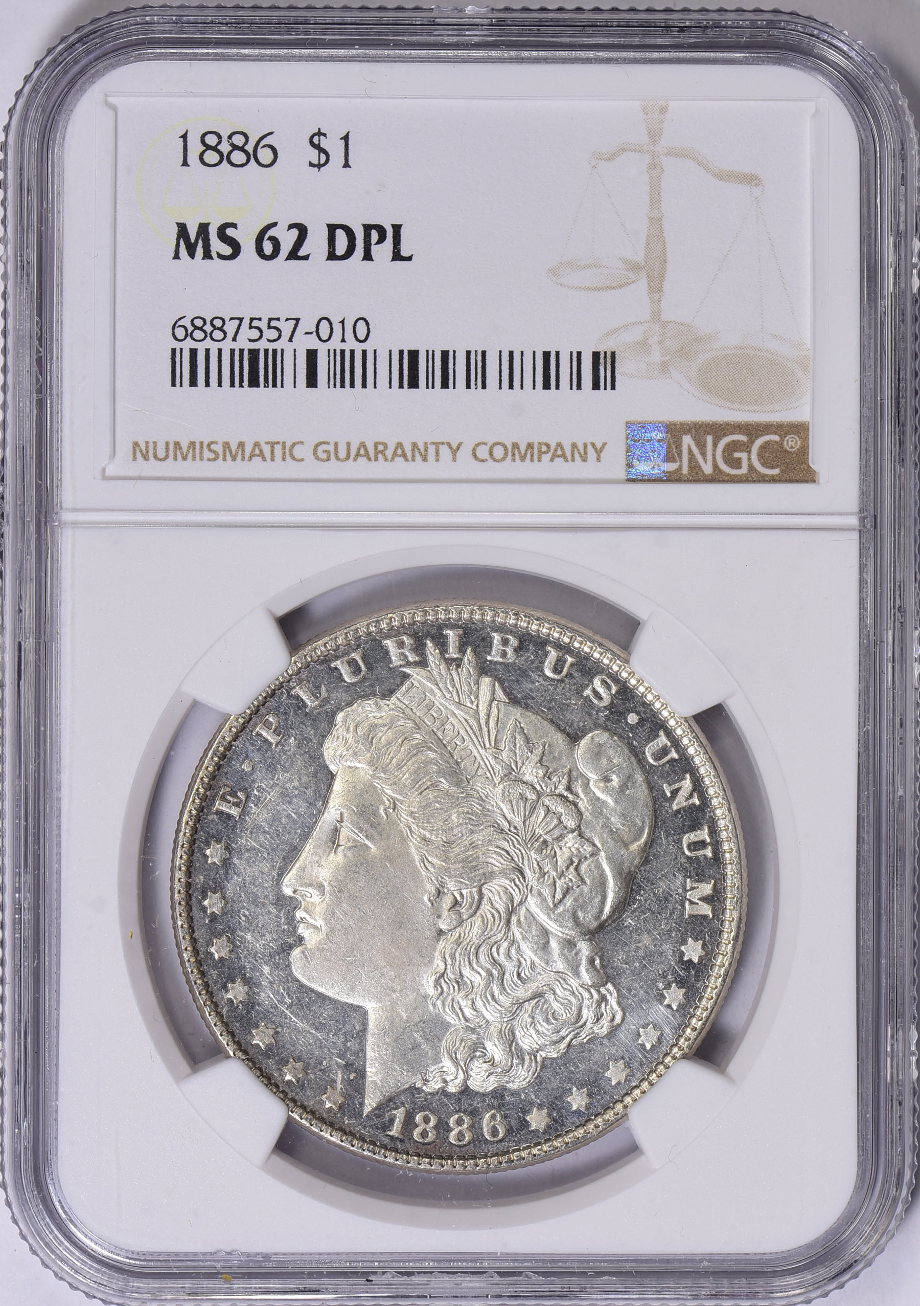 1886 Morgan Silver Dollar NGC MS-62 DMPL (Item 1655414) | GreatCollections Coin Auctions