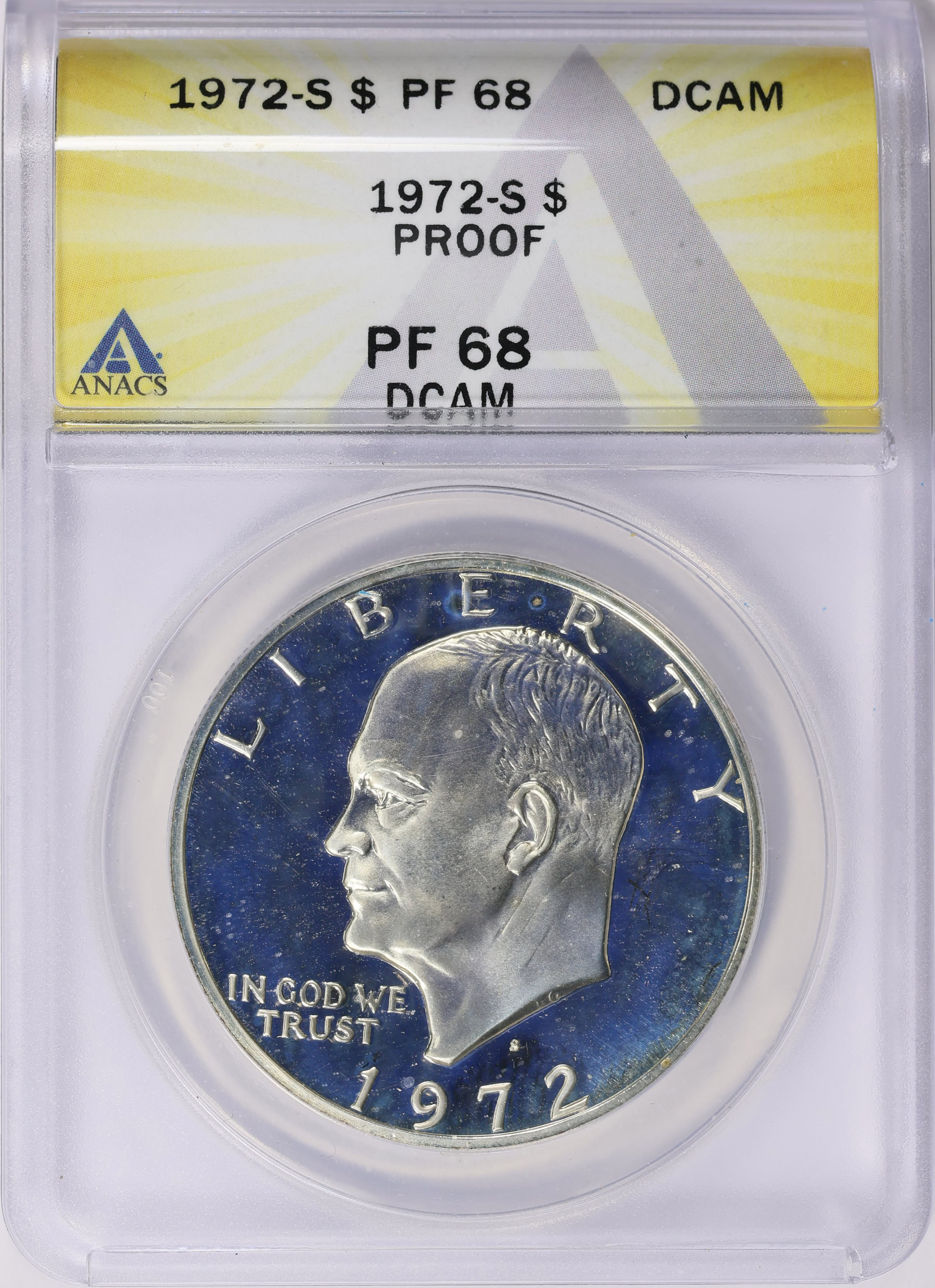 1972-S Eisenhower Dollar Silver ANACS Proof-68 DCAM (Item 1655718) | GreatCollections Coin Auctions