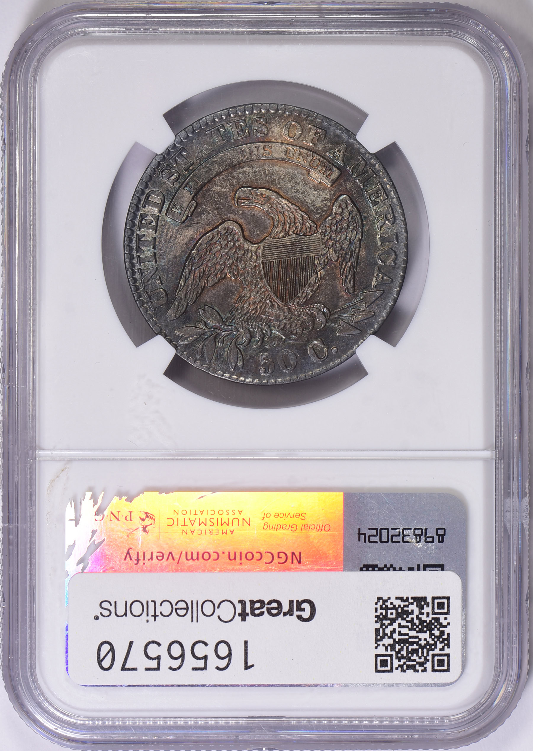1831 Capped Bust Half Dollar NGC AU-58 (Toned) (Item 1656570) | GreatCollections Coin Auctions