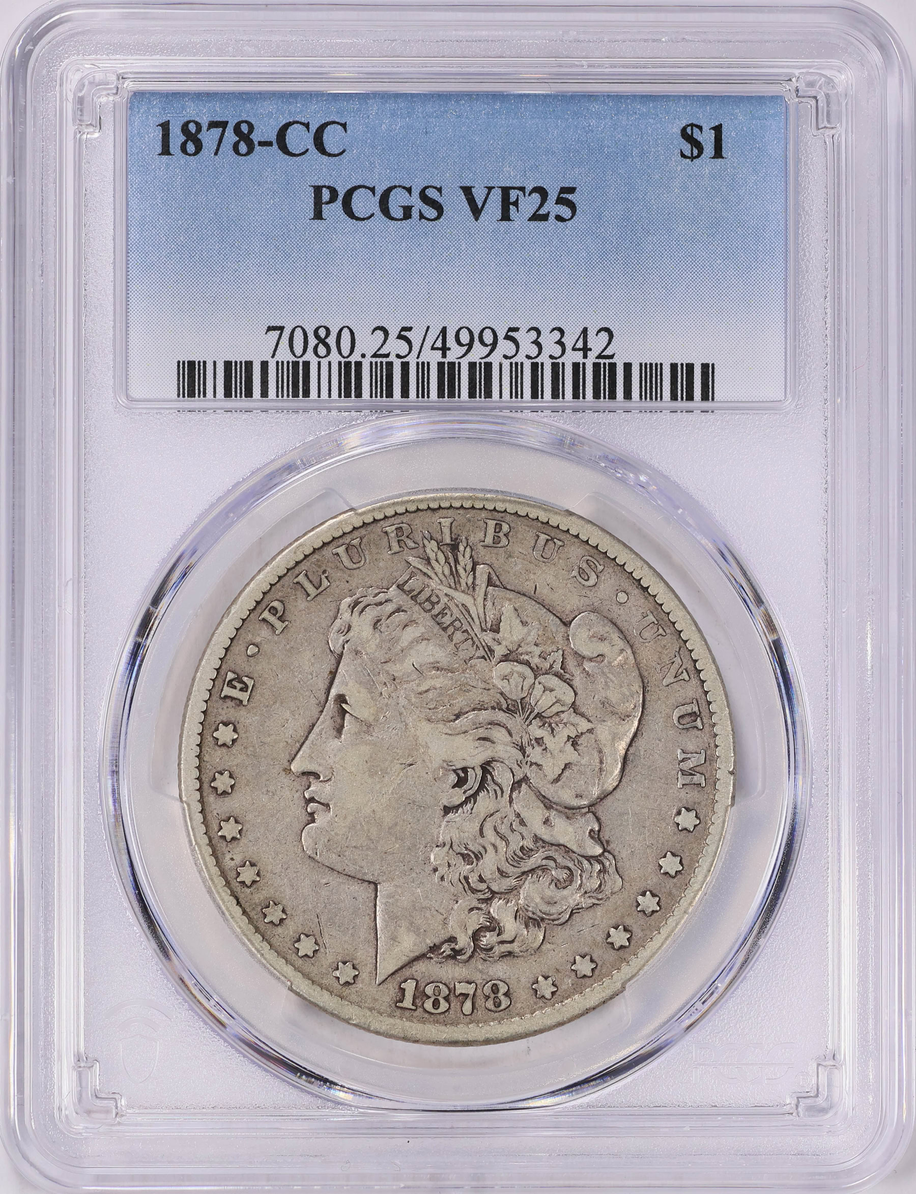 1878-CC Morgan Silver Dollar PCGS VF-25 (Item 1657037) | GreatCollections Coin Auctions