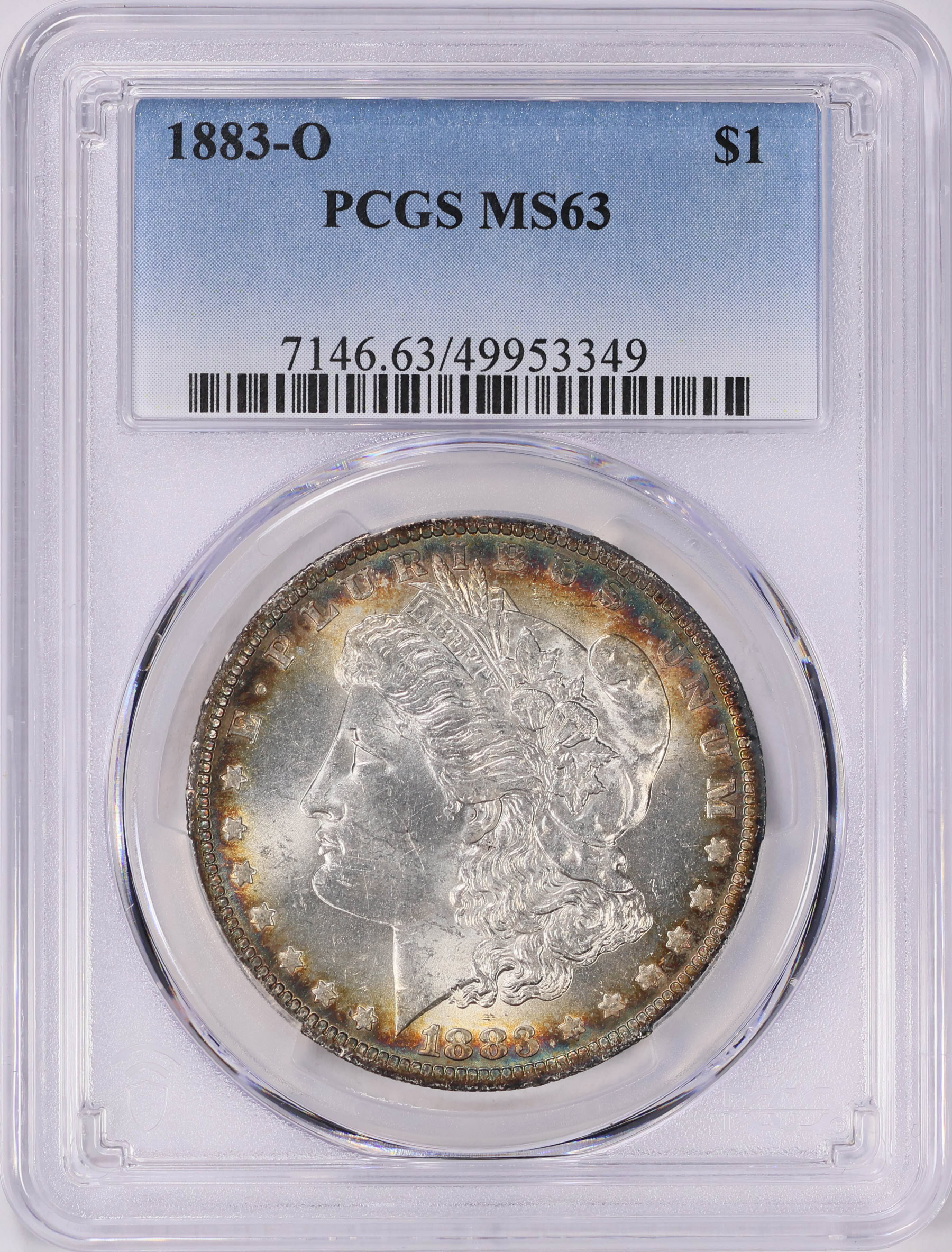 1883-O Morgan Silver Dollar PCGS MS-63 (Toned) (Item 1657044) | GreatCollections Coin Auctions