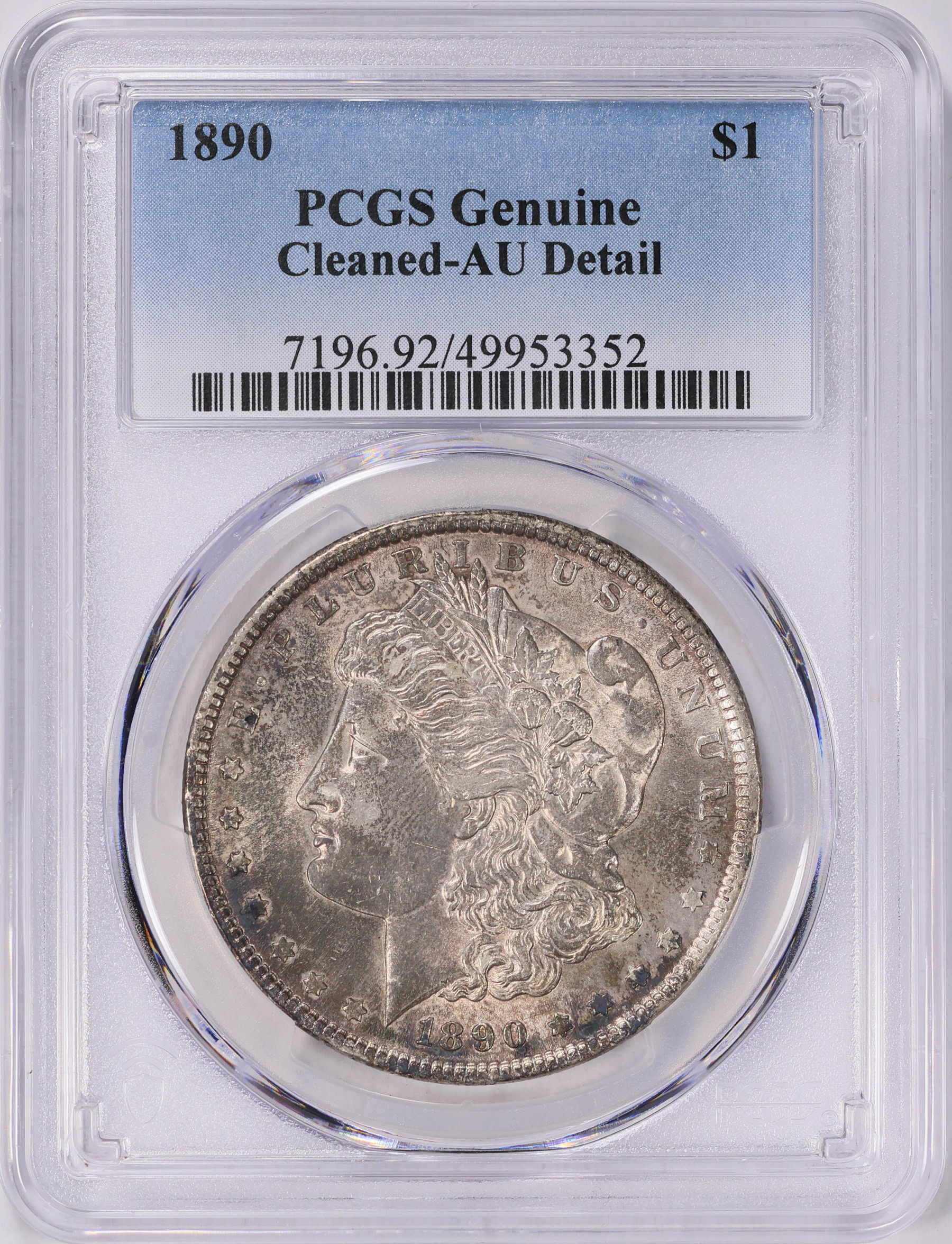 1890 Morgan Silver Dollar PCGS Genuine AU Details (Item 1657047) | GreatCollections Coin Auctions