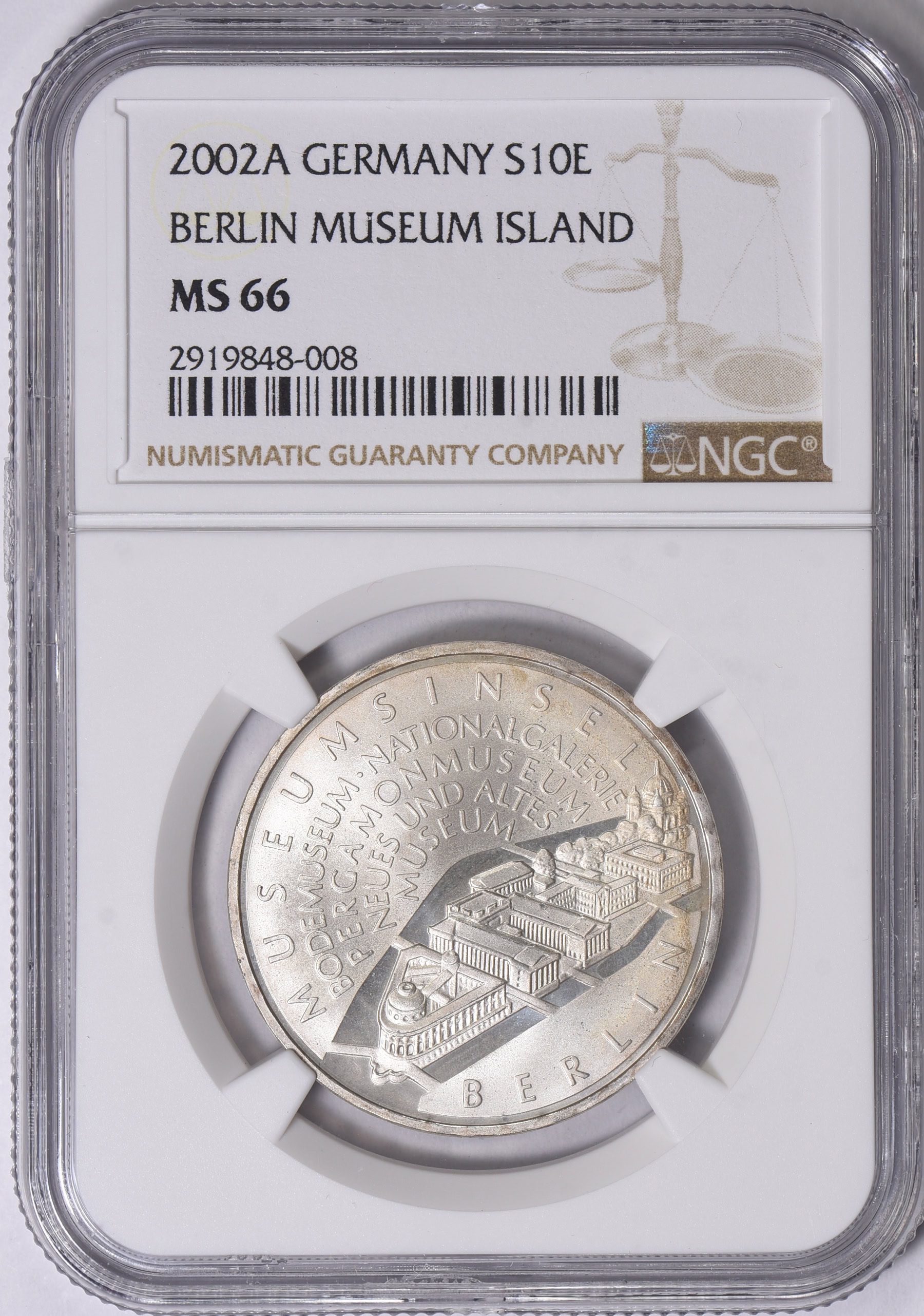 Germany 2002-A Silver €10 Museum Island Berlin KM-218 NGC MS-66 (Item ...