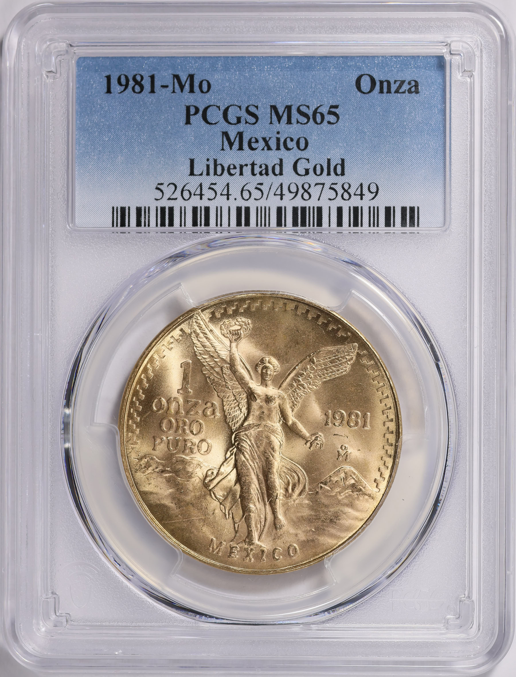 Mexico 1981-Mo Gold Onza Libertad KM-489 PCGS MS-65 (AGW = 0.999 Oz.) (Item 1657171 ...