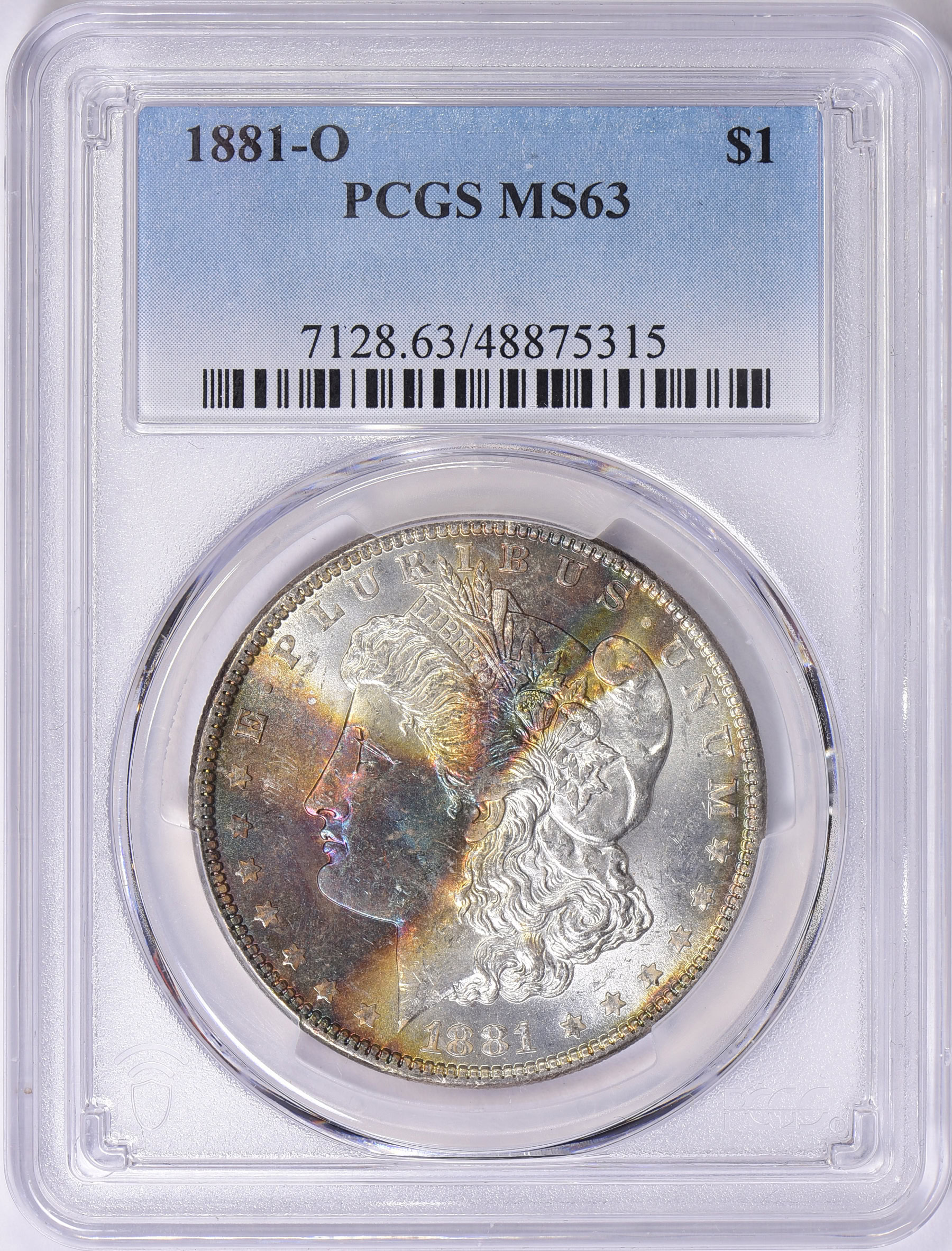1881-O Morgan Silver Dollar PCGS MS-63 (Toned) (Item 1657309) | GreatCollections Coin Auctions