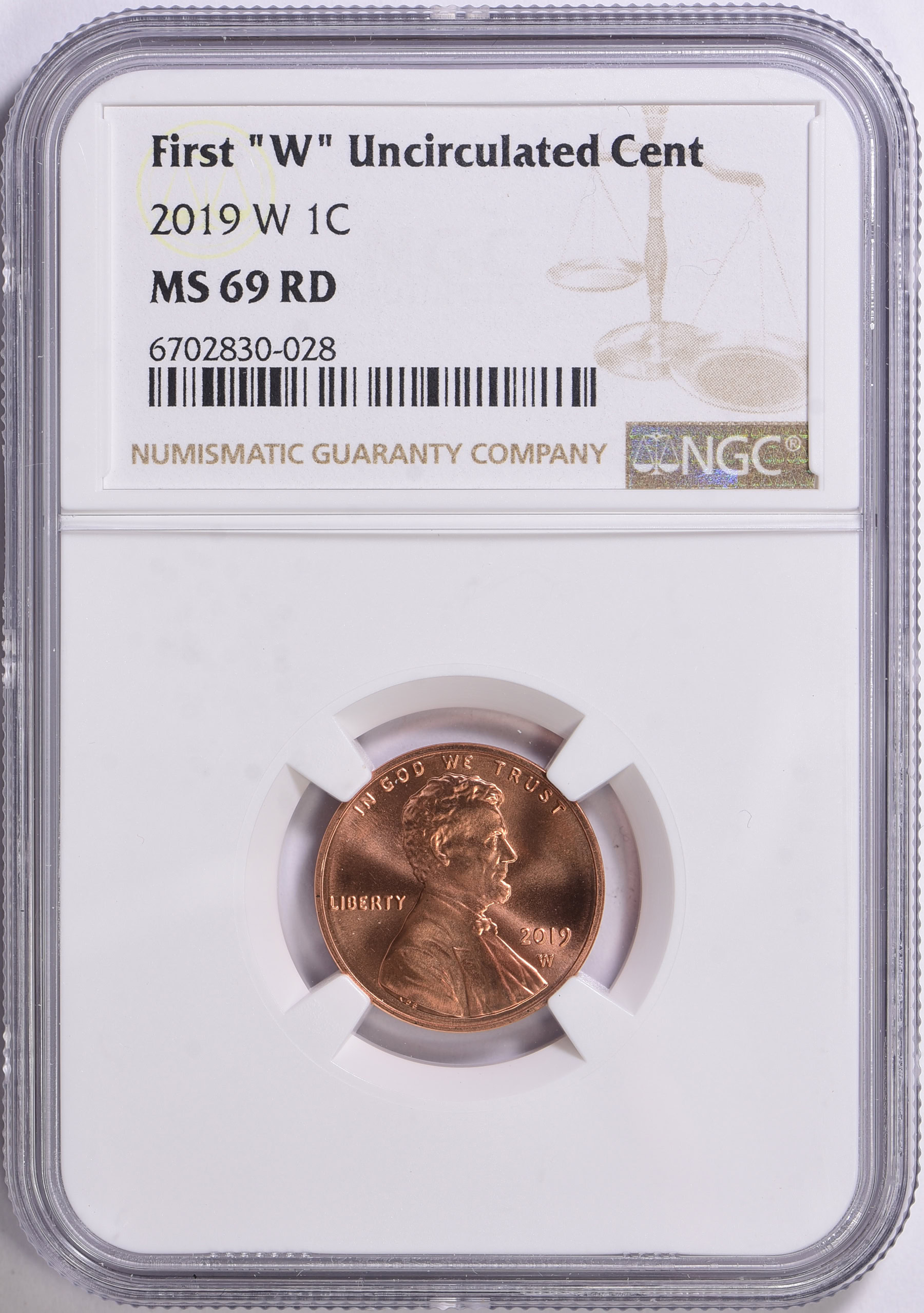 2019-W Lincoln Cent Shield NGC MS-69 RD (Item 1657547 ...