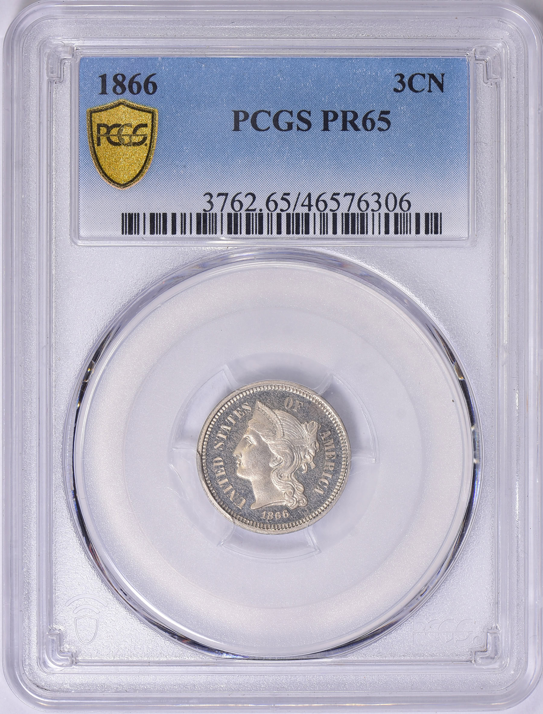 1866 Nickel Three-Cent Piece PCGS Proof-65 (Item 1657694 ...