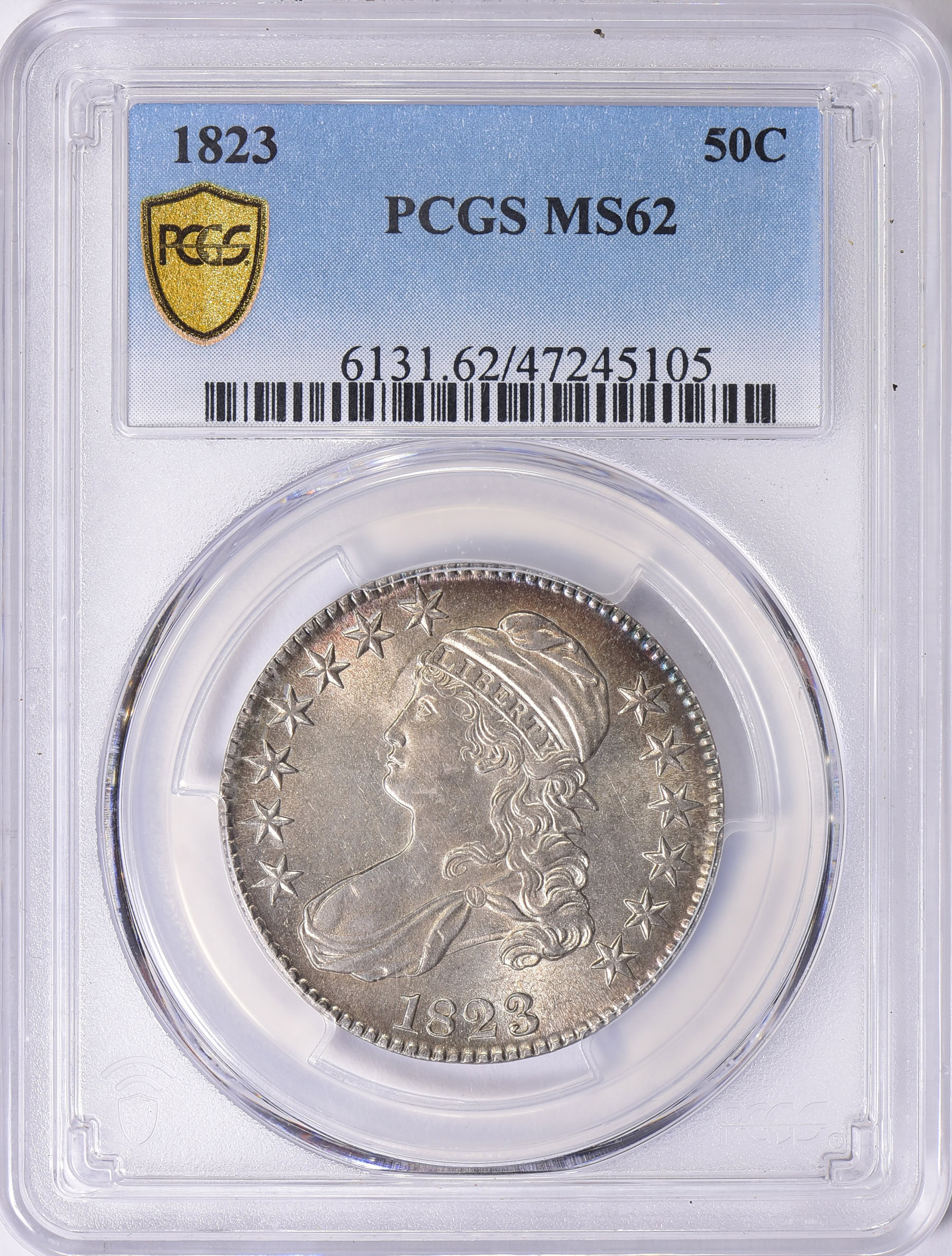 1823 Capped Bust Half Dollar PCGS MS-62 (Toned) (Item 1657795 ...