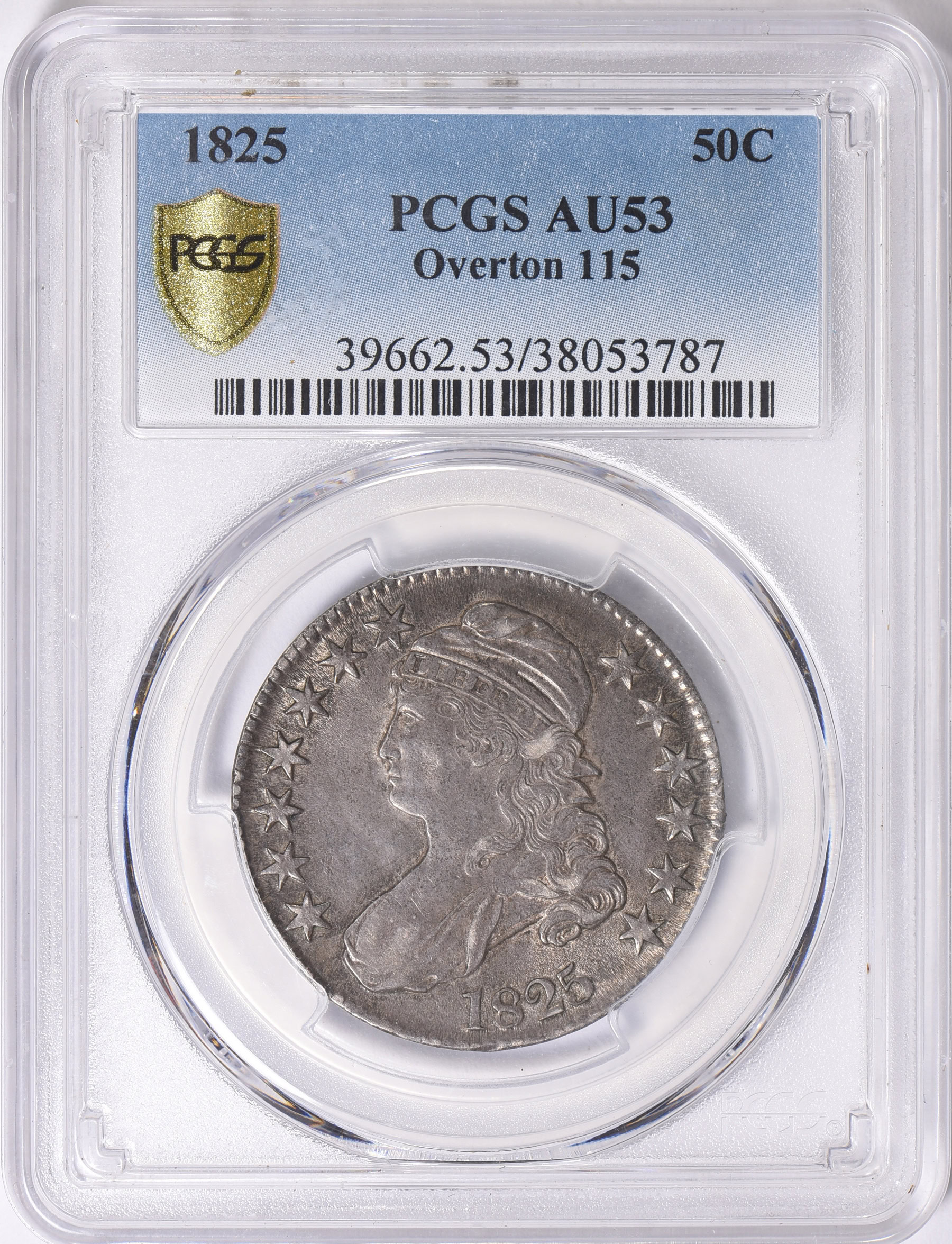 1825 Capped Bust Half Dollar Overton 115 PCGS AU-53 (Item 1657818) | GreatCollections Coin Auctions