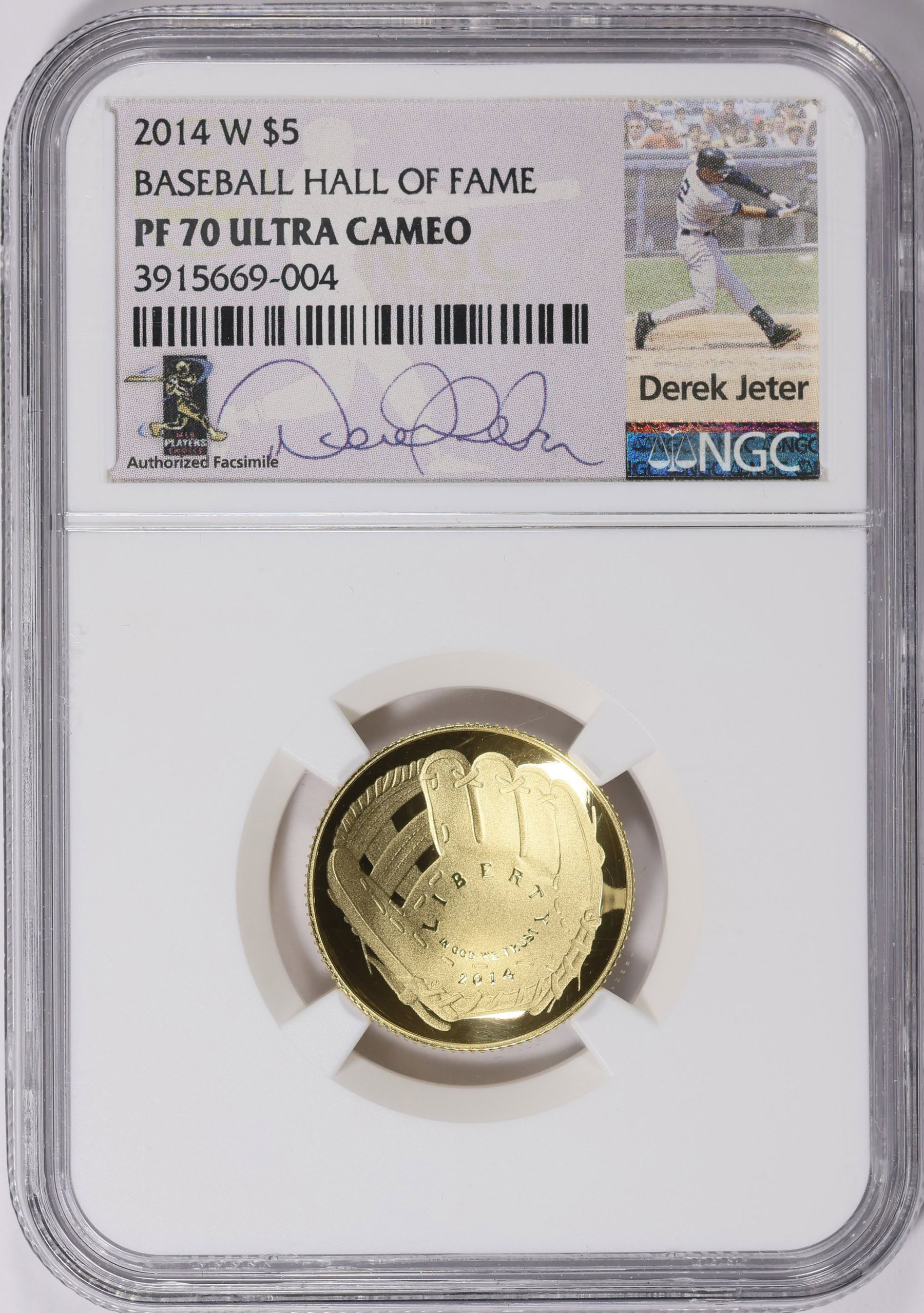 2014-W Baseball Hall of Fame Gold $5 Celebration Series NGC Proof-70 UC ...