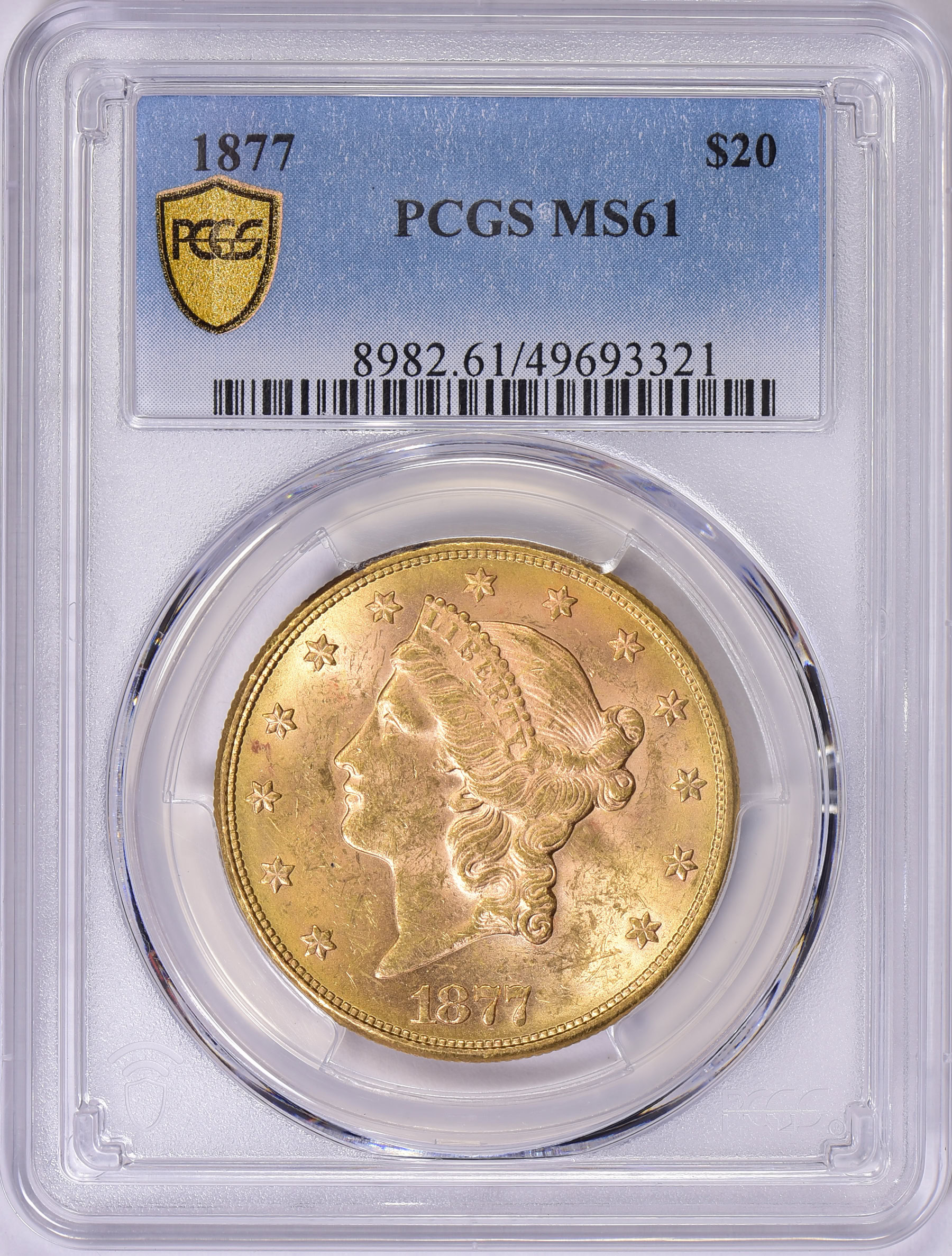 1877 Liberty Gold Double Eagle PCGS MS-61 (Item 1658266 ...