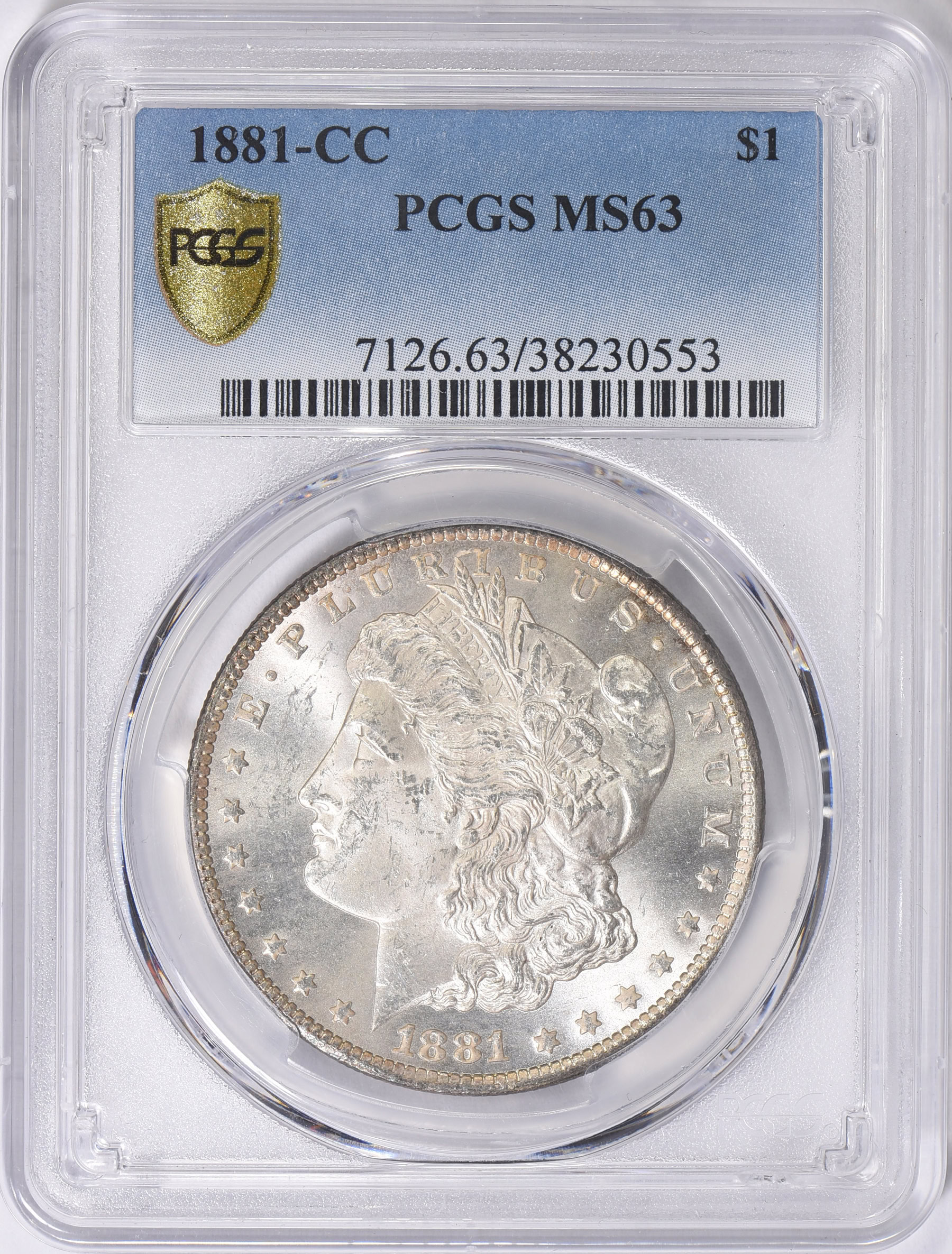 1881-CC Morgan Silver Dollar PCGS MS-63 (Item 1658341) | GreatCollections Coin Auctions