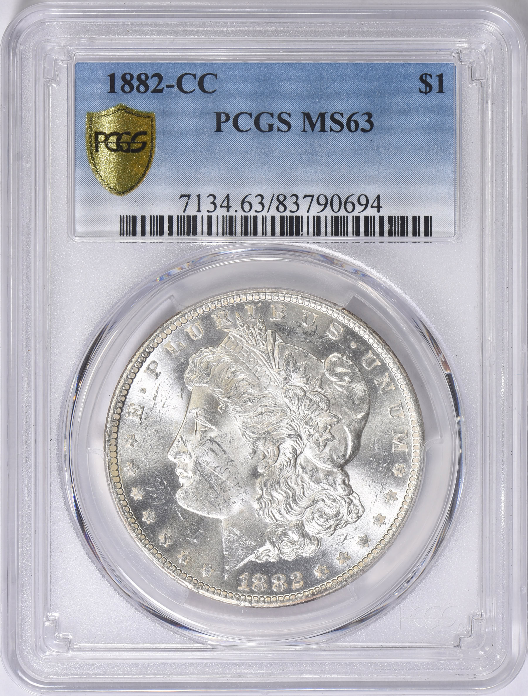 1882-CC Morgan Silver Dollar PCGS MS-63 (Item 1658342) | GreatCollections Coin Auctions