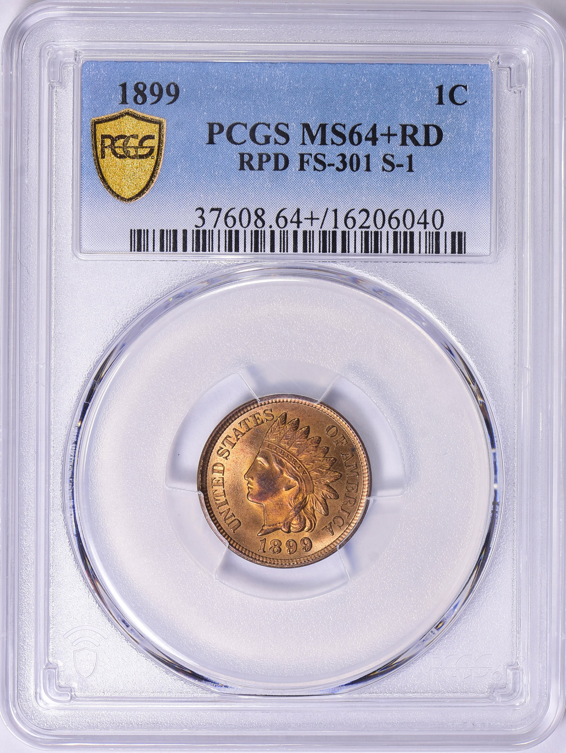 1899 Indian Cent Repunched Date FS-301 S-1 PCGS MS-64+ RD (Item 1658663 ...