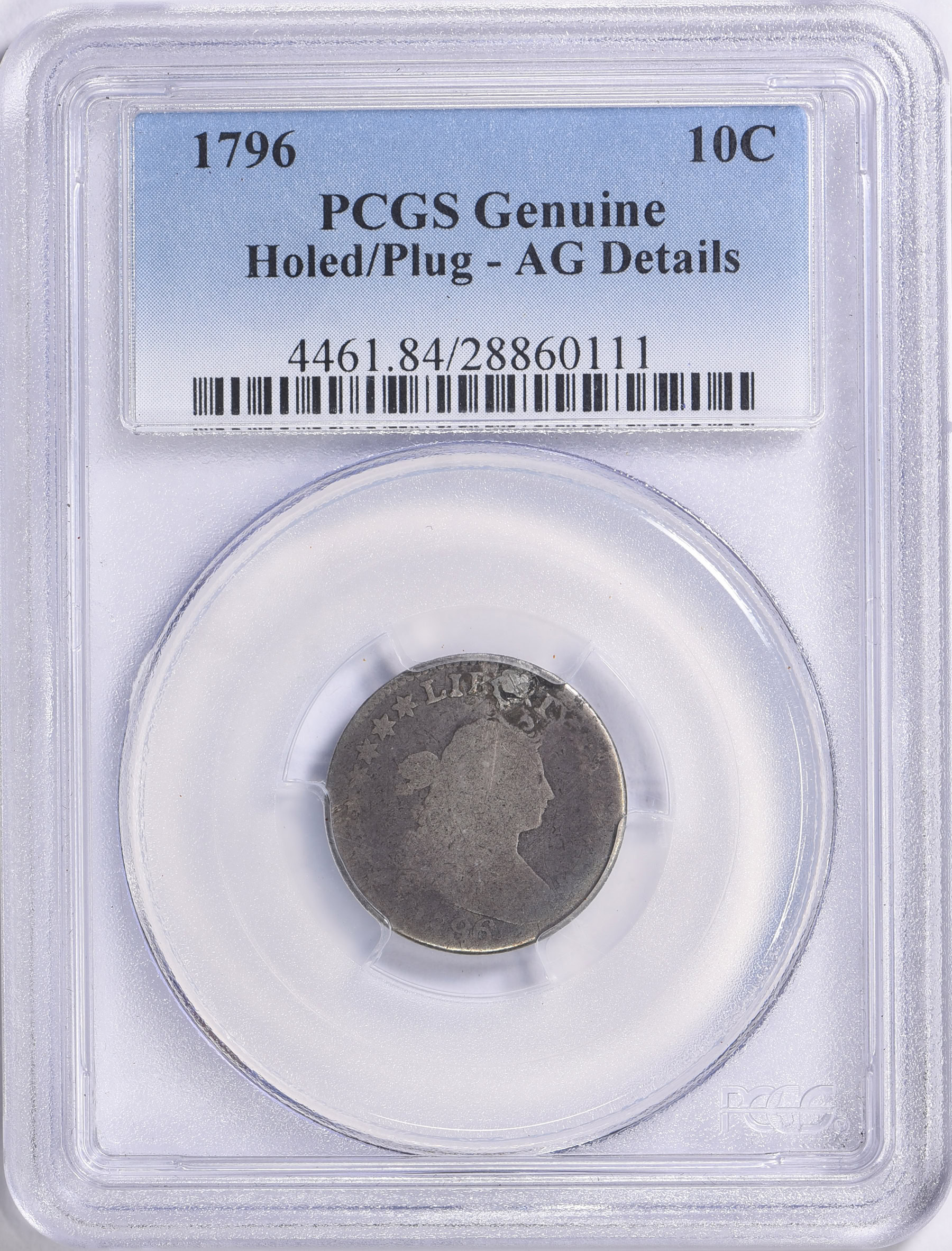 1796 Draped Bust Dime PCGS Genuine AG Details (Item 1658687 ...