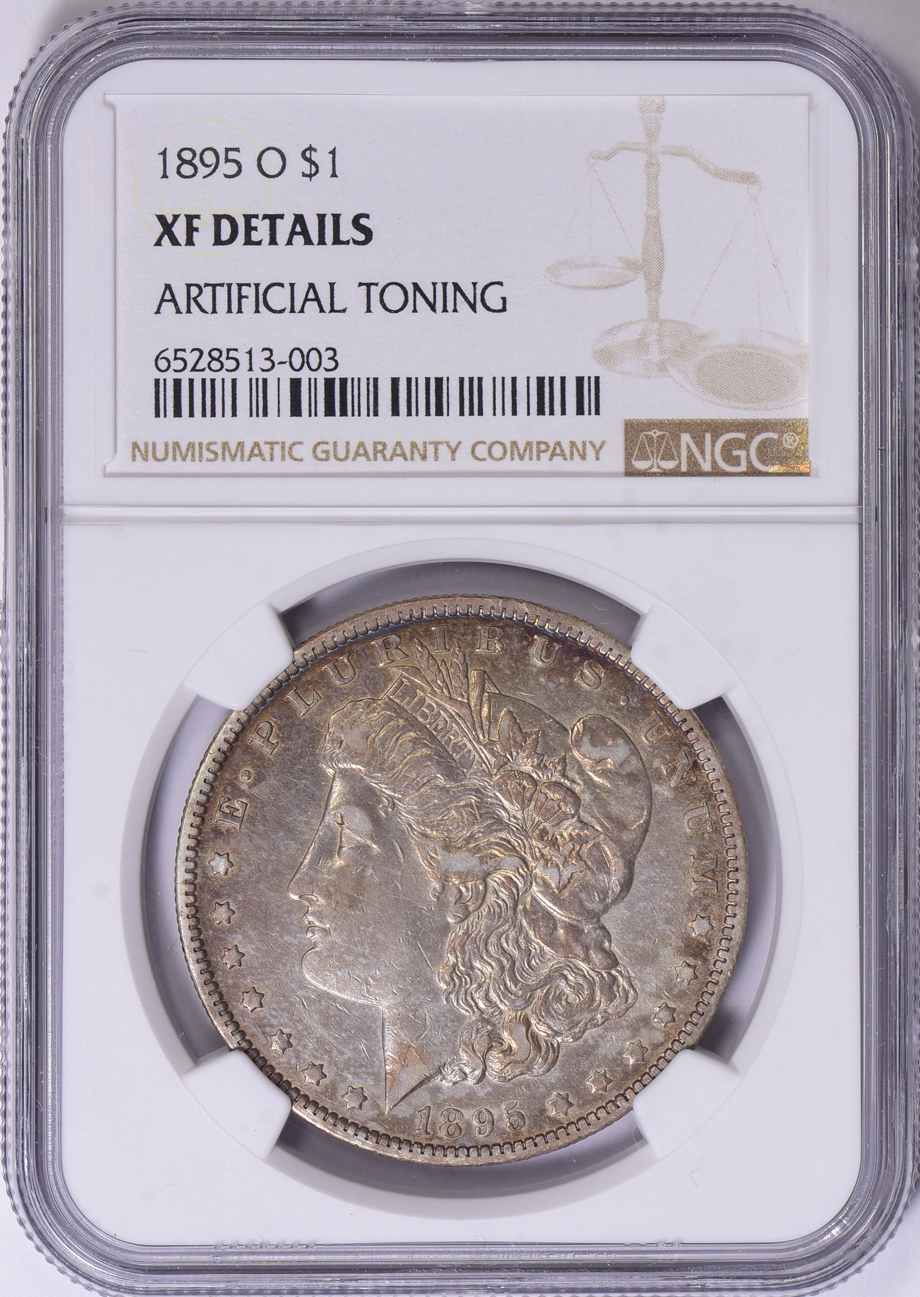1895-O Morgan Silver Dollar NGC XF Details (Art. Toned) (Item 1658730) | GreatCollections Coin ...