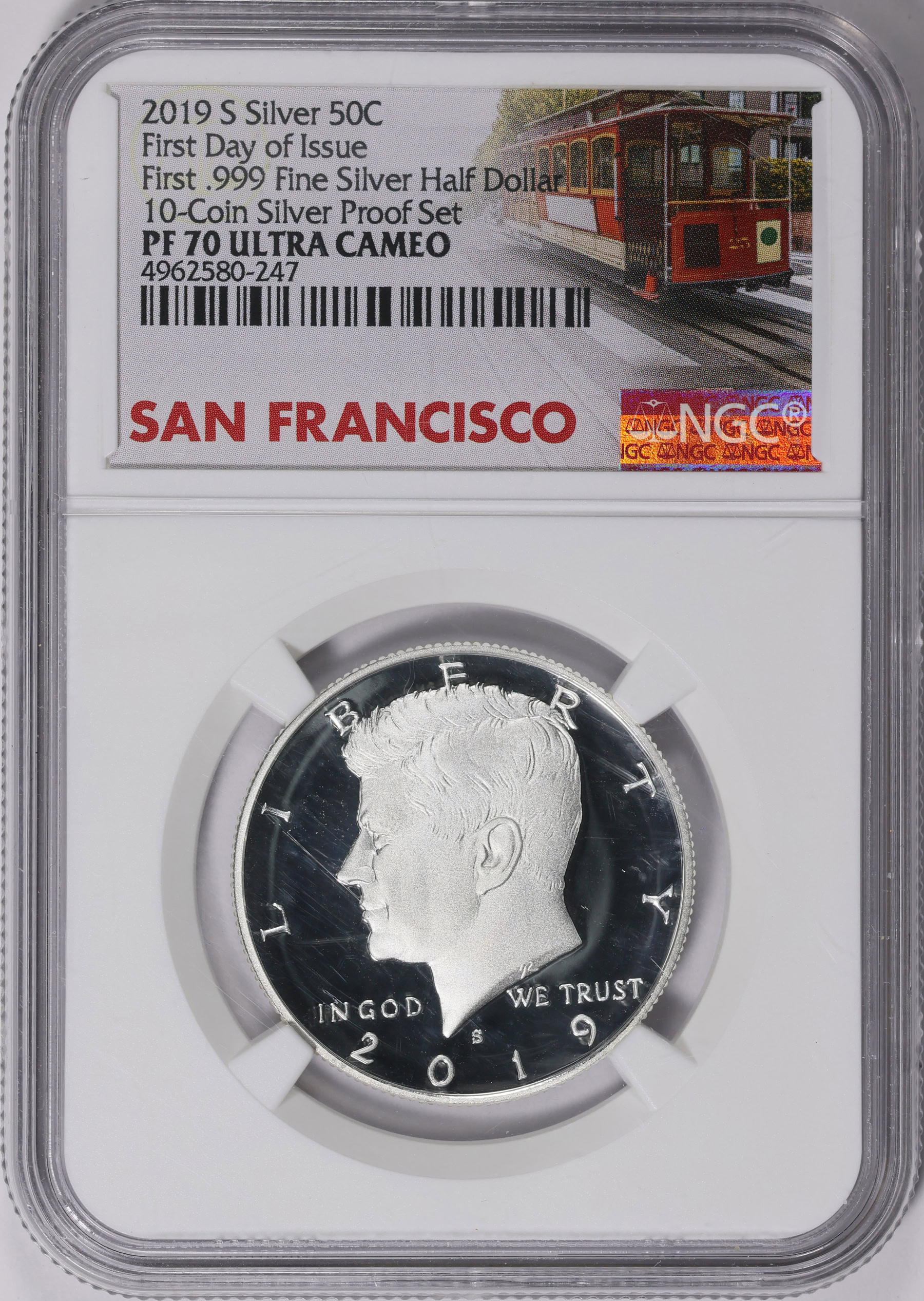 2019-S Kennedy Half Dollar Silver First Day of Issue (From the Limited Edition Proof Set) NGC ...