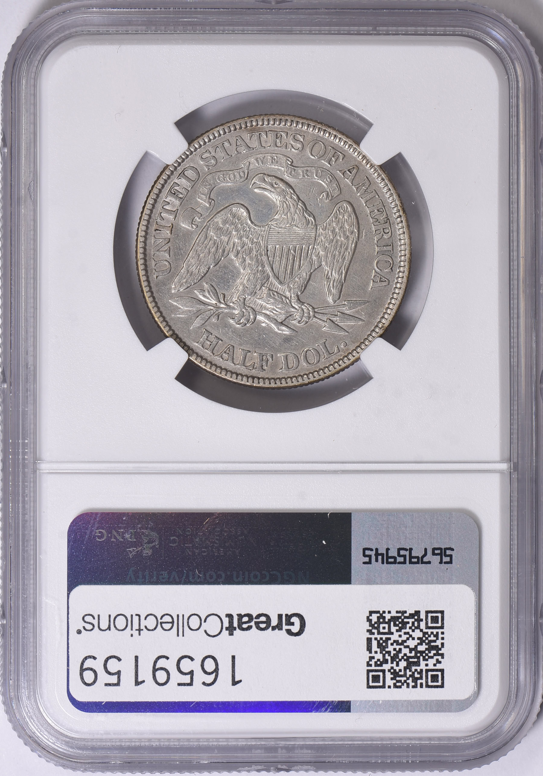 1869 Seated Liberty Half Dollar NGC AU Details (Item 1659159 ...