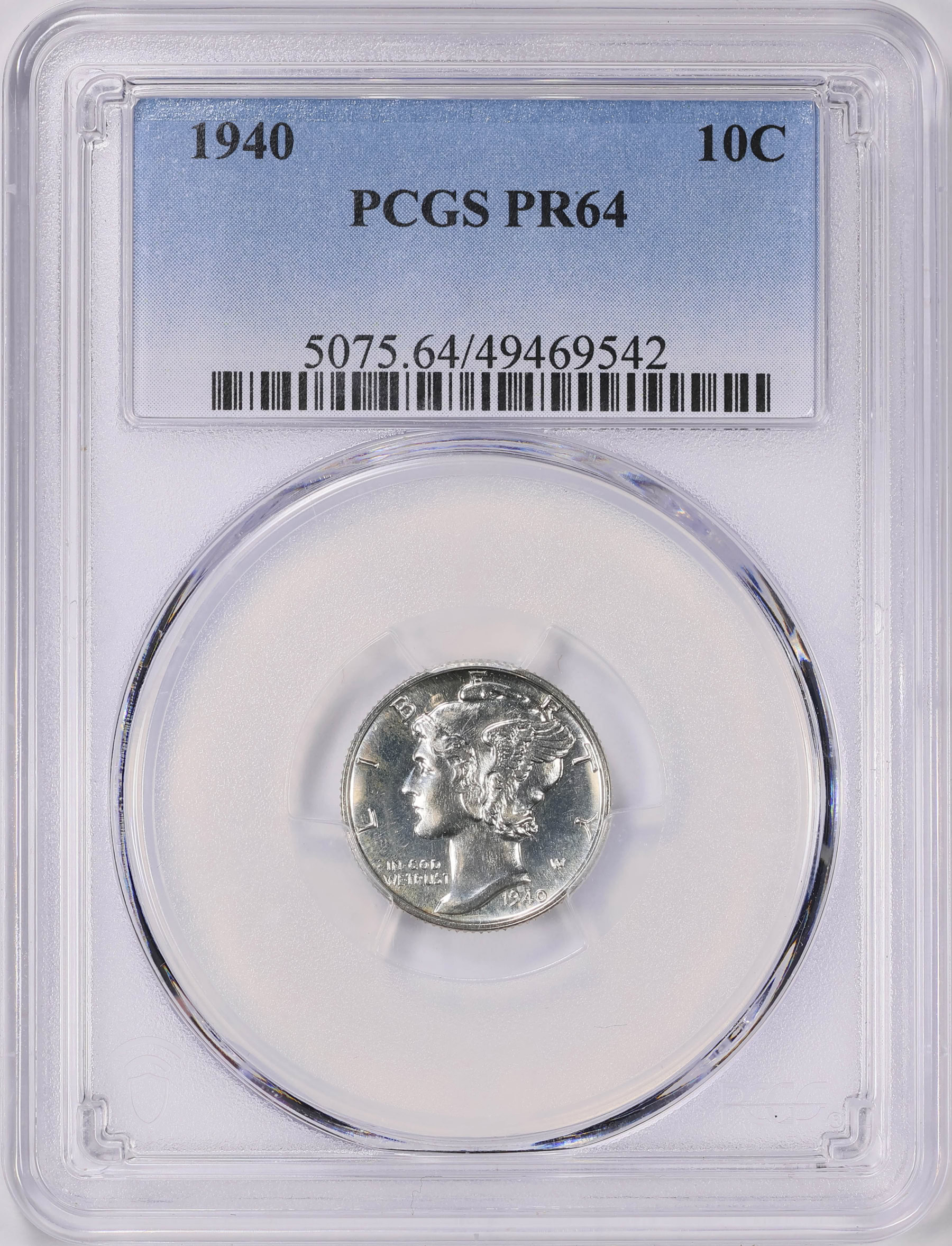 1940 Mercury Dime PCGS Proof-64 (Item 1659517) | GreatCollections Coin Auctions