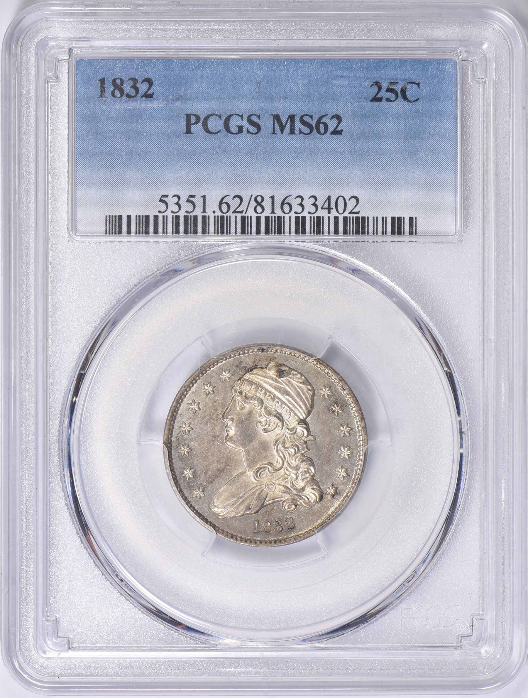 1832 Capped Bust Quarter PCGS MS-62 (Item 1659521) | GreatCollections ...