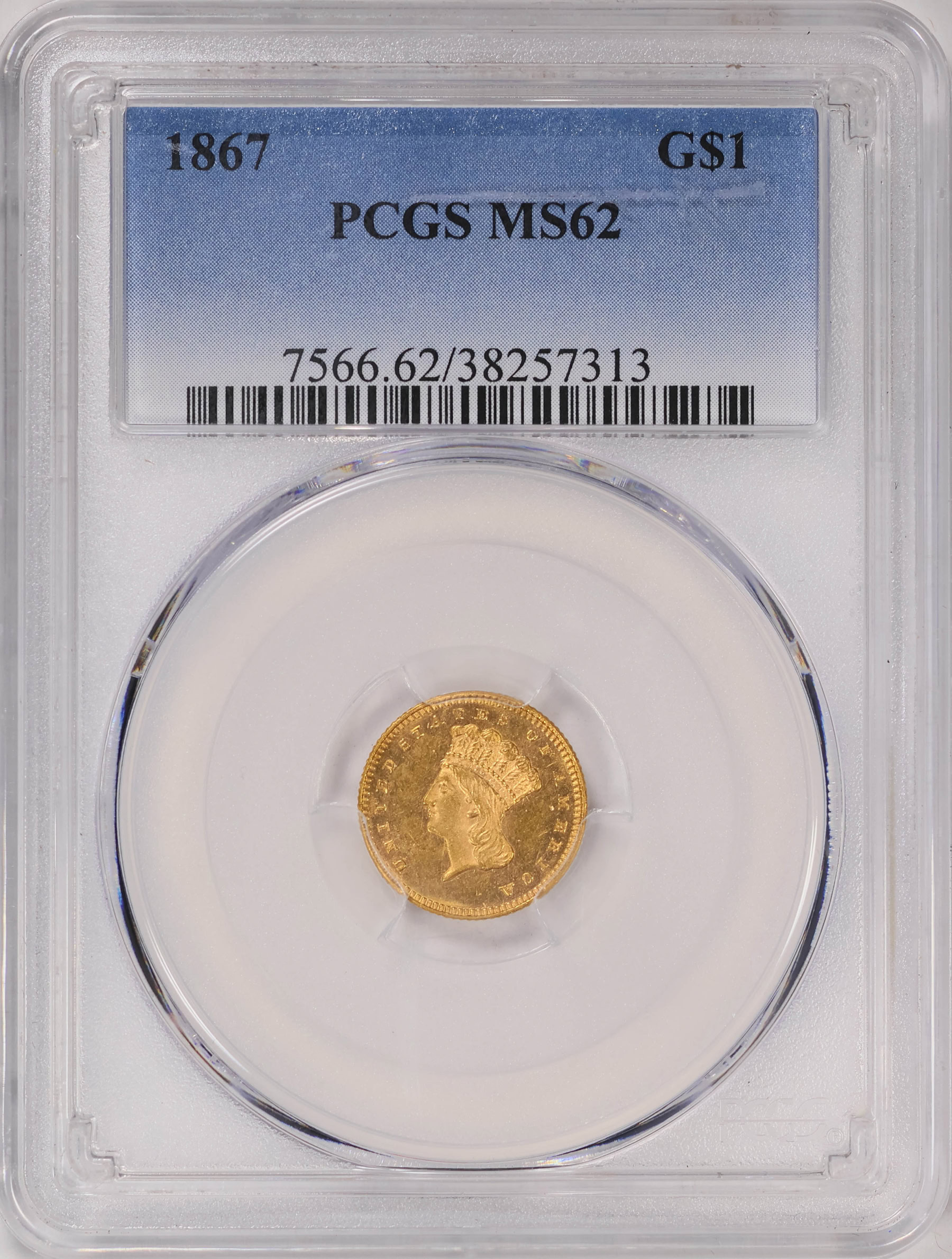 1867 Indian Princess Gold Dollar PCGS MS-62 (Item 1659588 ...