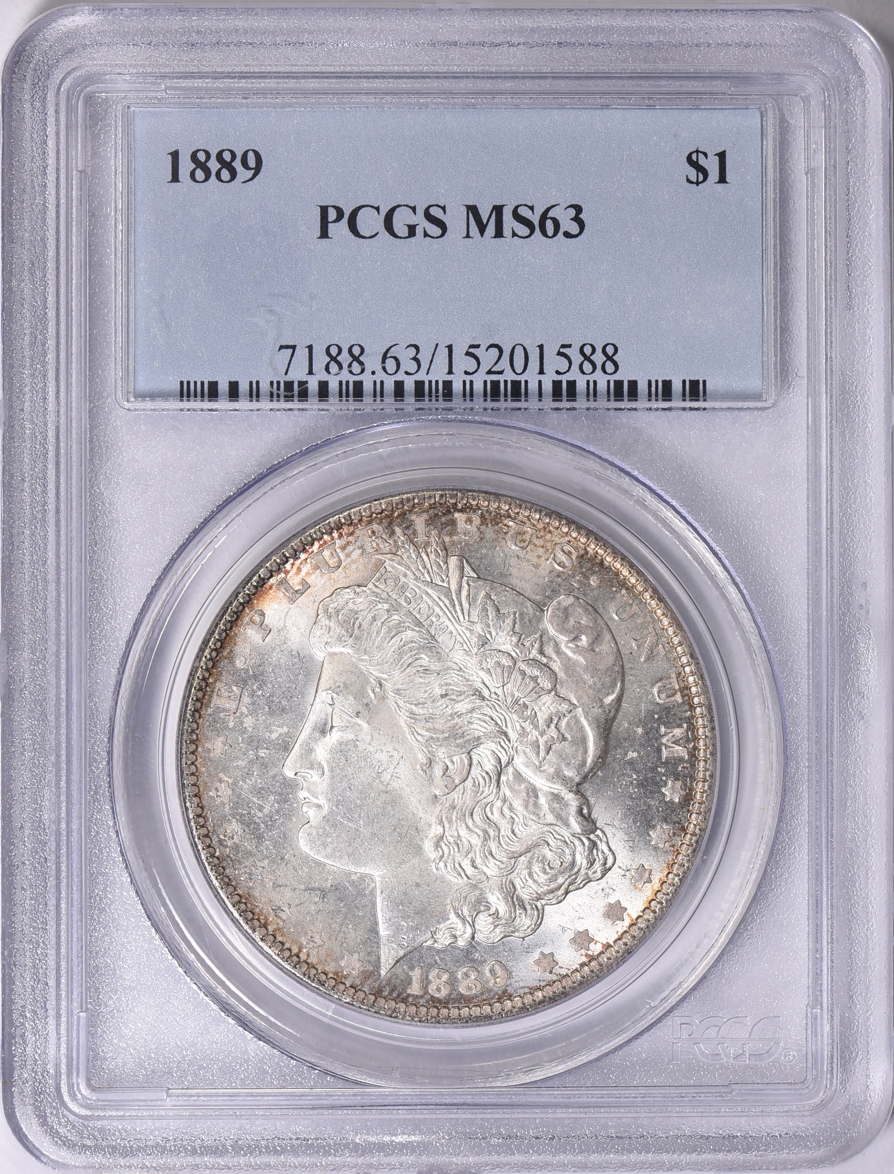 1889 Morgan Silver Dollar PCGS MS-63 (Item 1659824) | GreatCollections ...