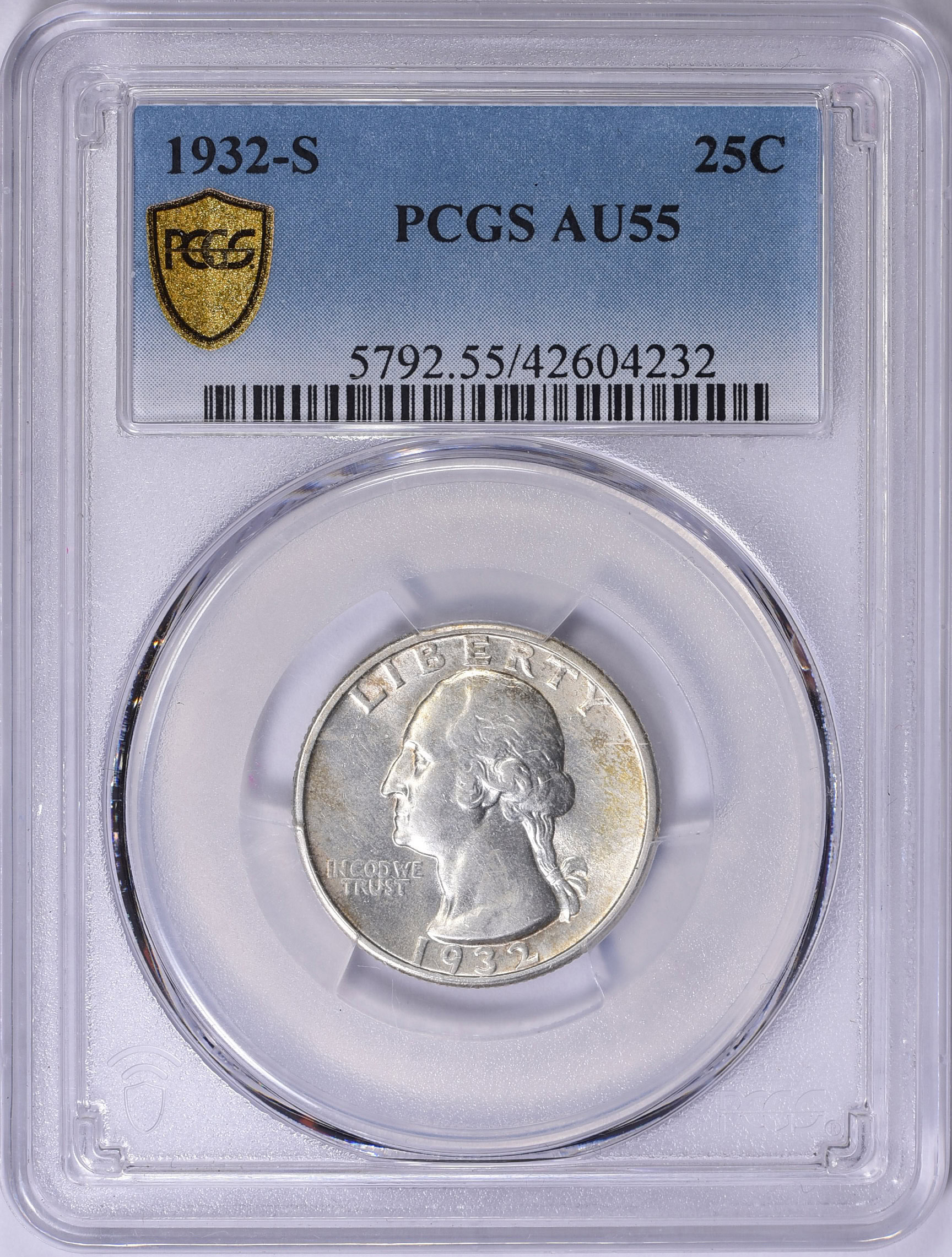 1932-S Washington Quarter PCGS AU-55 (Item 1659992) | GreatCollections Coin Auctions