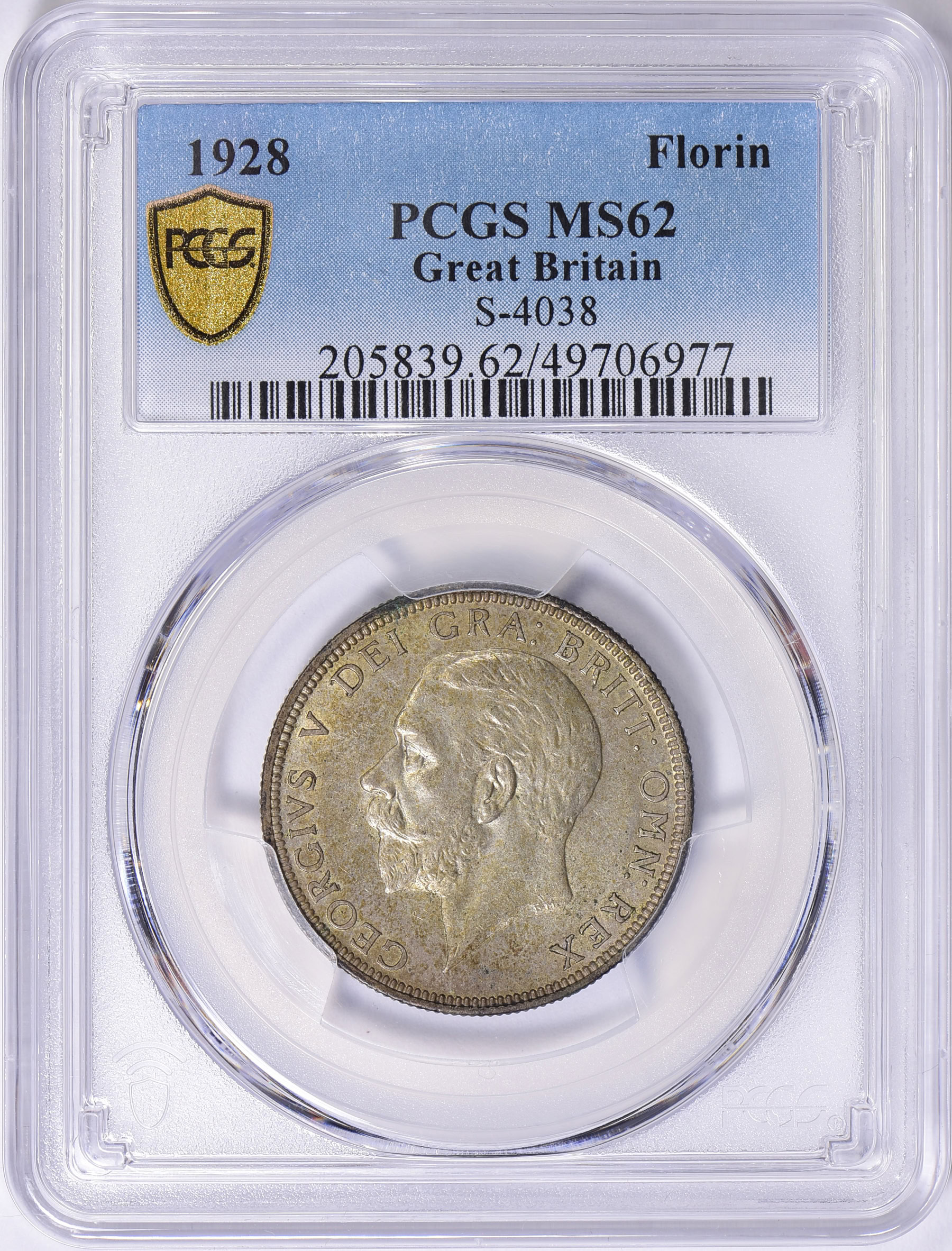 Great Britain 1928 Silver Florin KM-834 PCGS MS-62 (Item 1660053 ...