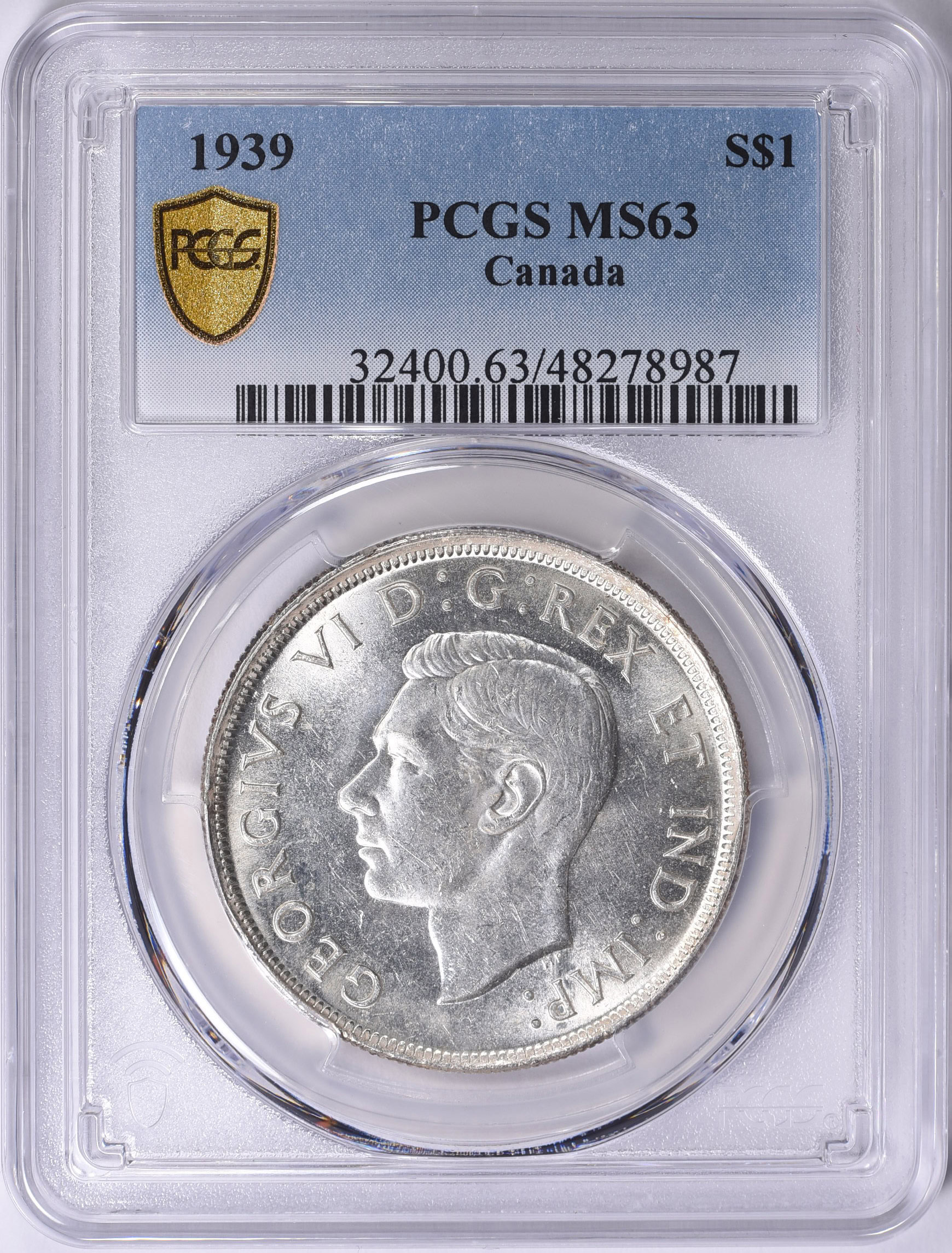 Canada 1939 Silver Dollar Royal Visit KM-38 PCGS MS-63 (Item 1660057 ...