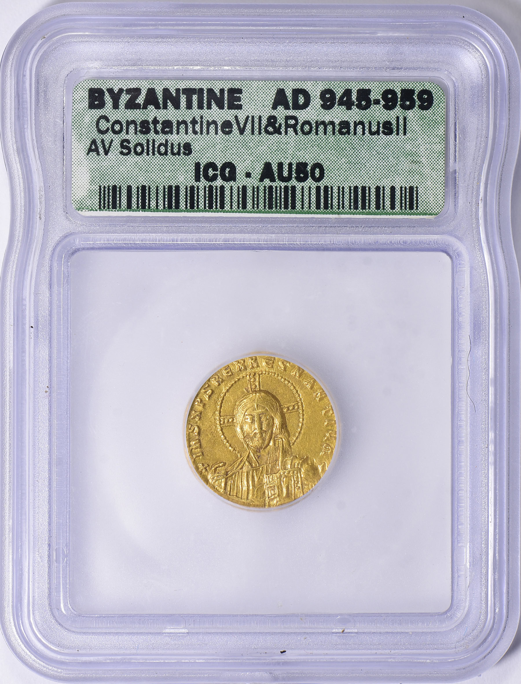 Ancient Byzantine Empire, Constantine VII & Romanus II (A.D. 913-959) c.A.D. 946-959 AV Solidus ...