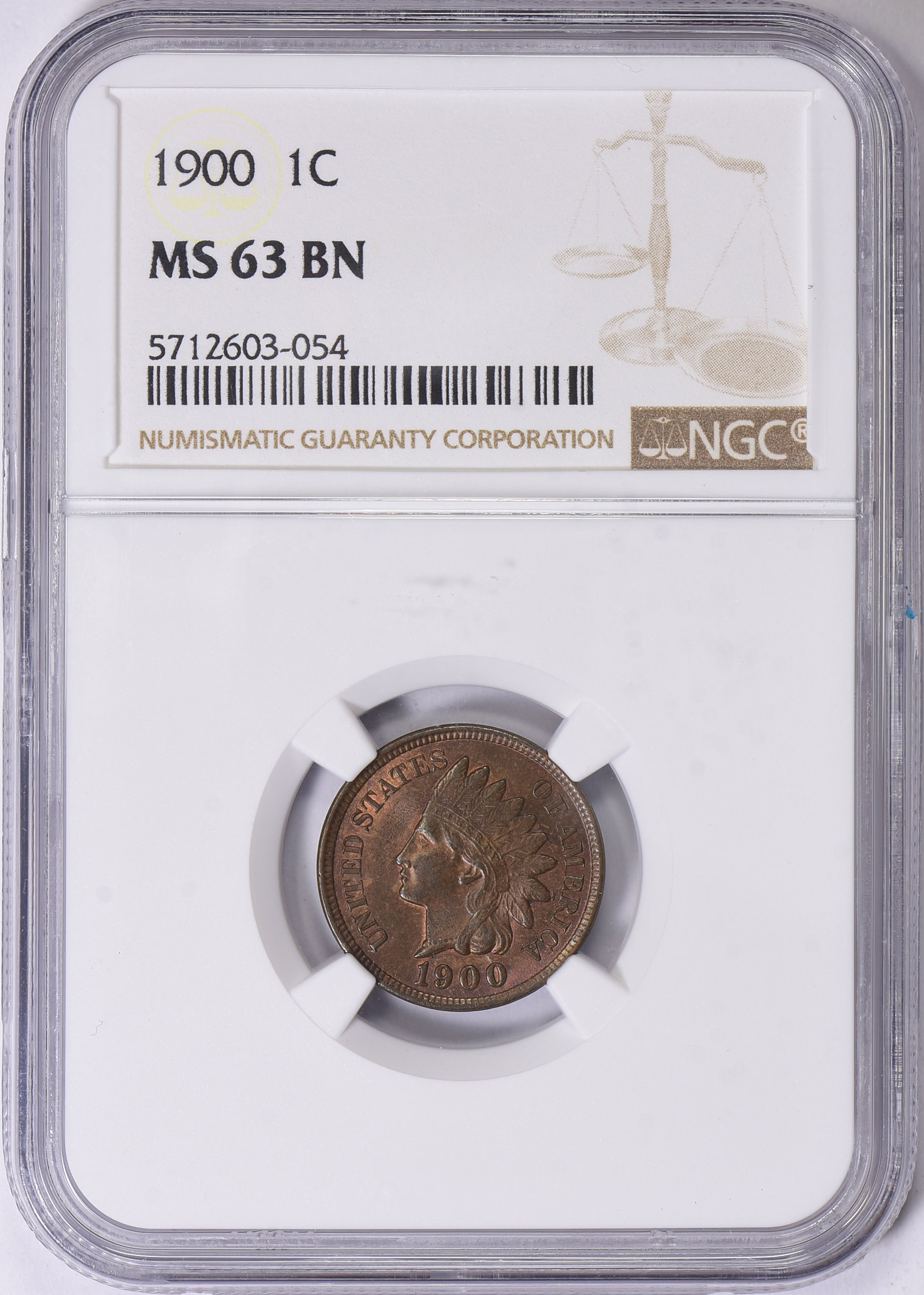 1900 Indian Cent NGC MS-63 BN (Item 1660235) | GreatCollections Coin Auctions