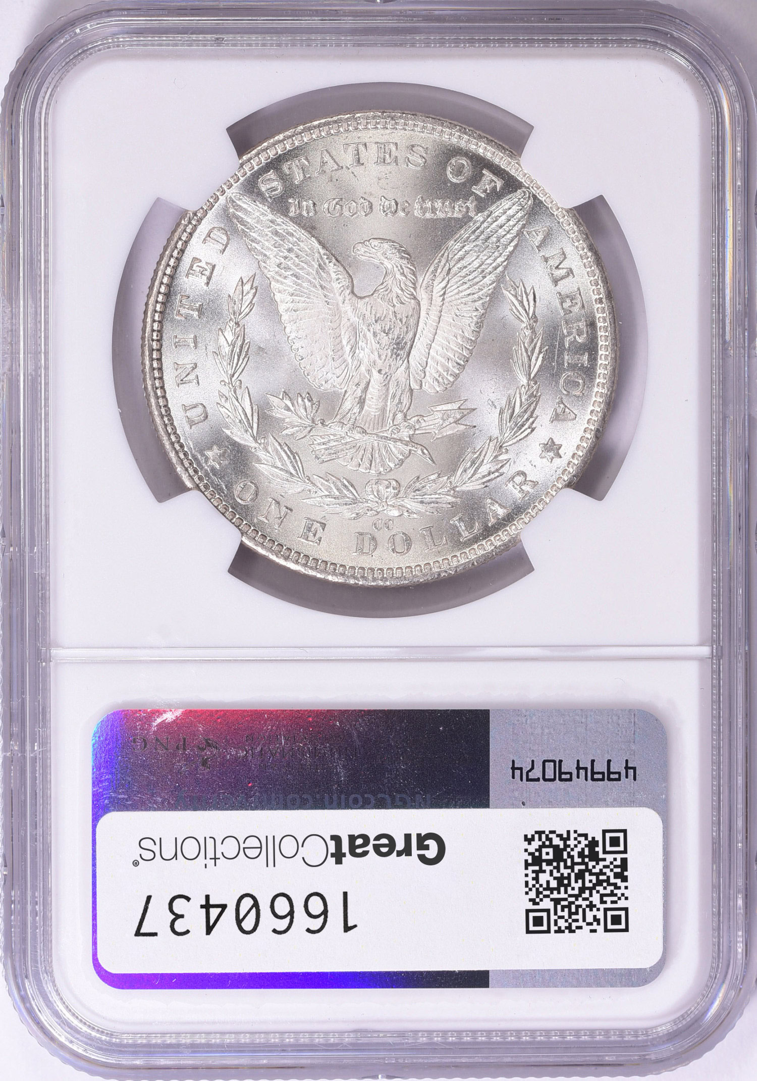 1890-CC Morgan Silver Dollar NGC MS-64+ (Item 1660437) | GreatCollections Coin Auctions