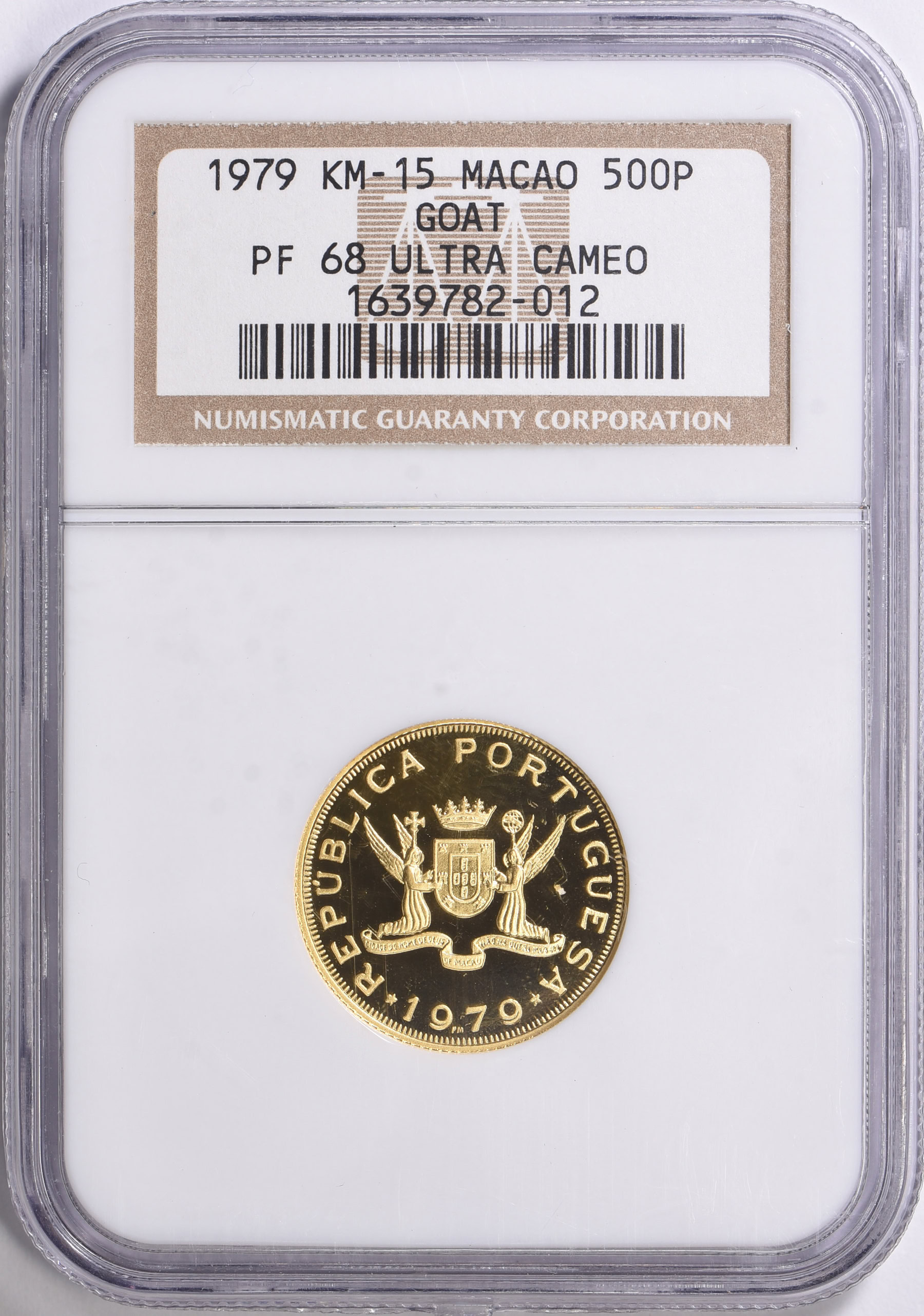 Macau 1979-PM Gold 500 Patacas Lunar Series, Year of the Goat NGC Proof ...