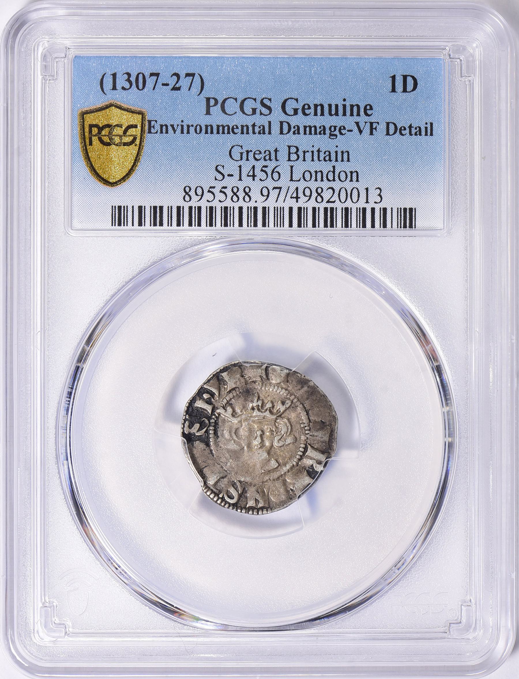 Great Britain ND (1307-27) Silver Penny of Edward II London Mint PCGS Genuine VF Details (Item ...