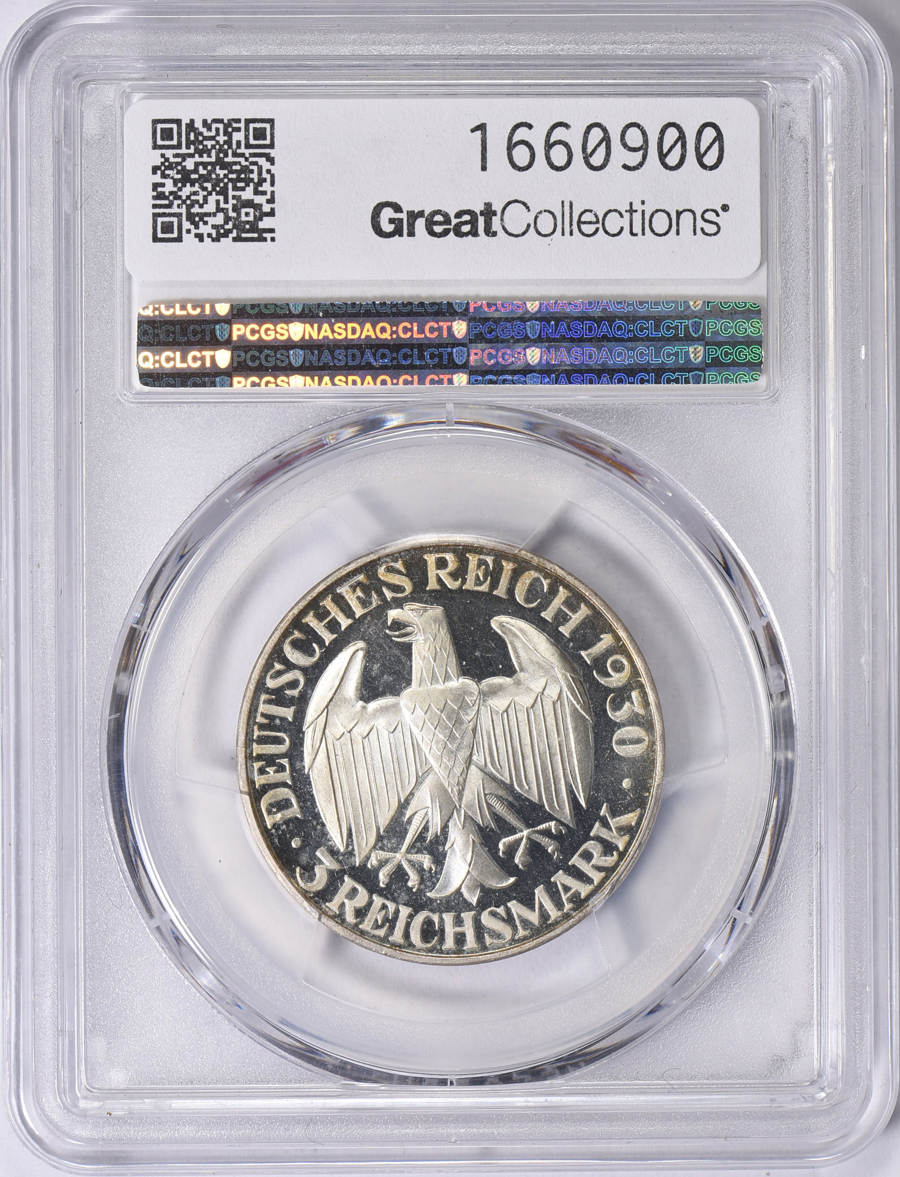 Germany 1930-J Silver 3 Marks Zeppelin KM-67 PCGS Proof-66+ DCAM (Item ...